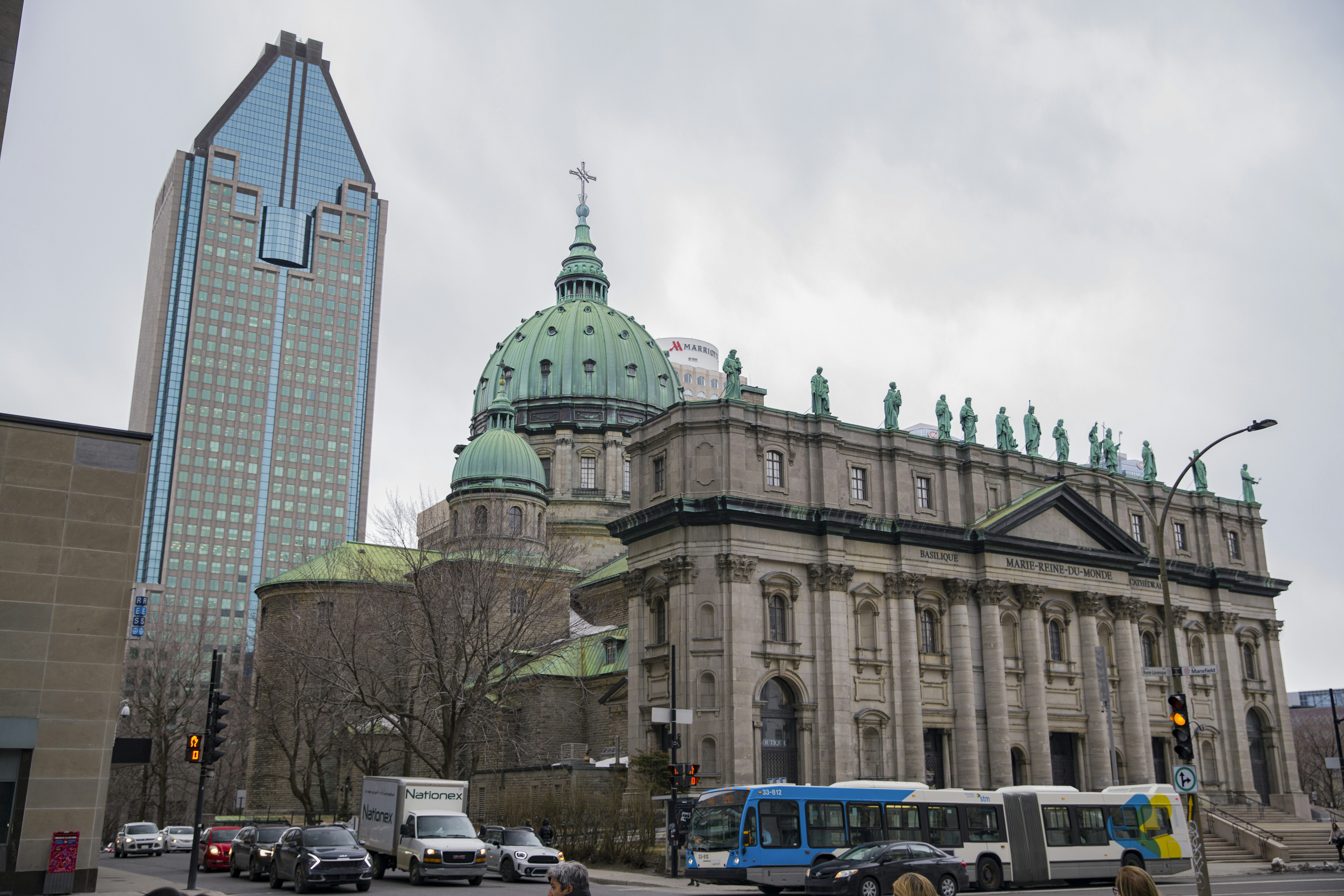 Green Dome, Concrete Giants: City Hall at Twilight