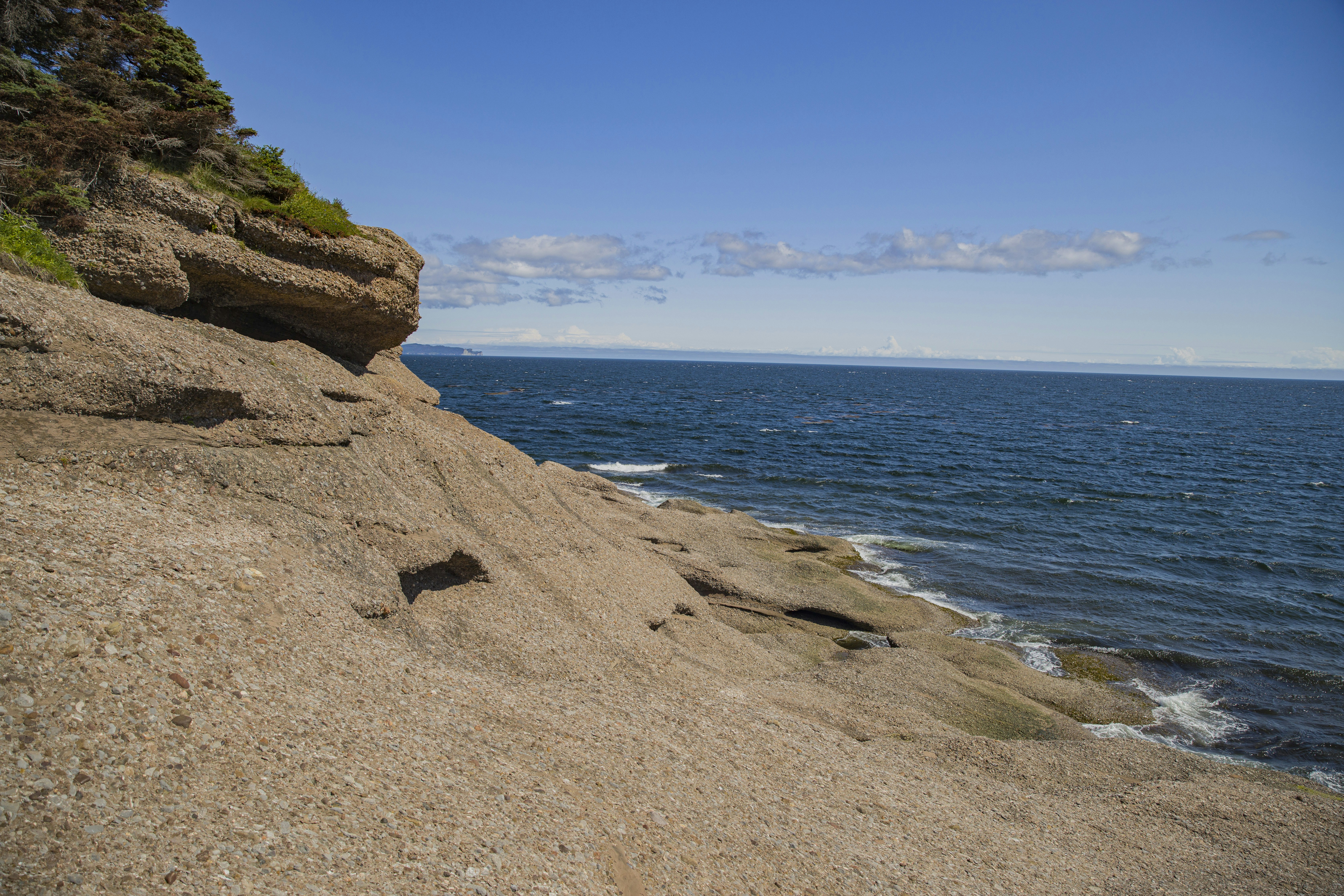 Coastal Cliffline Meeting the Open Sea