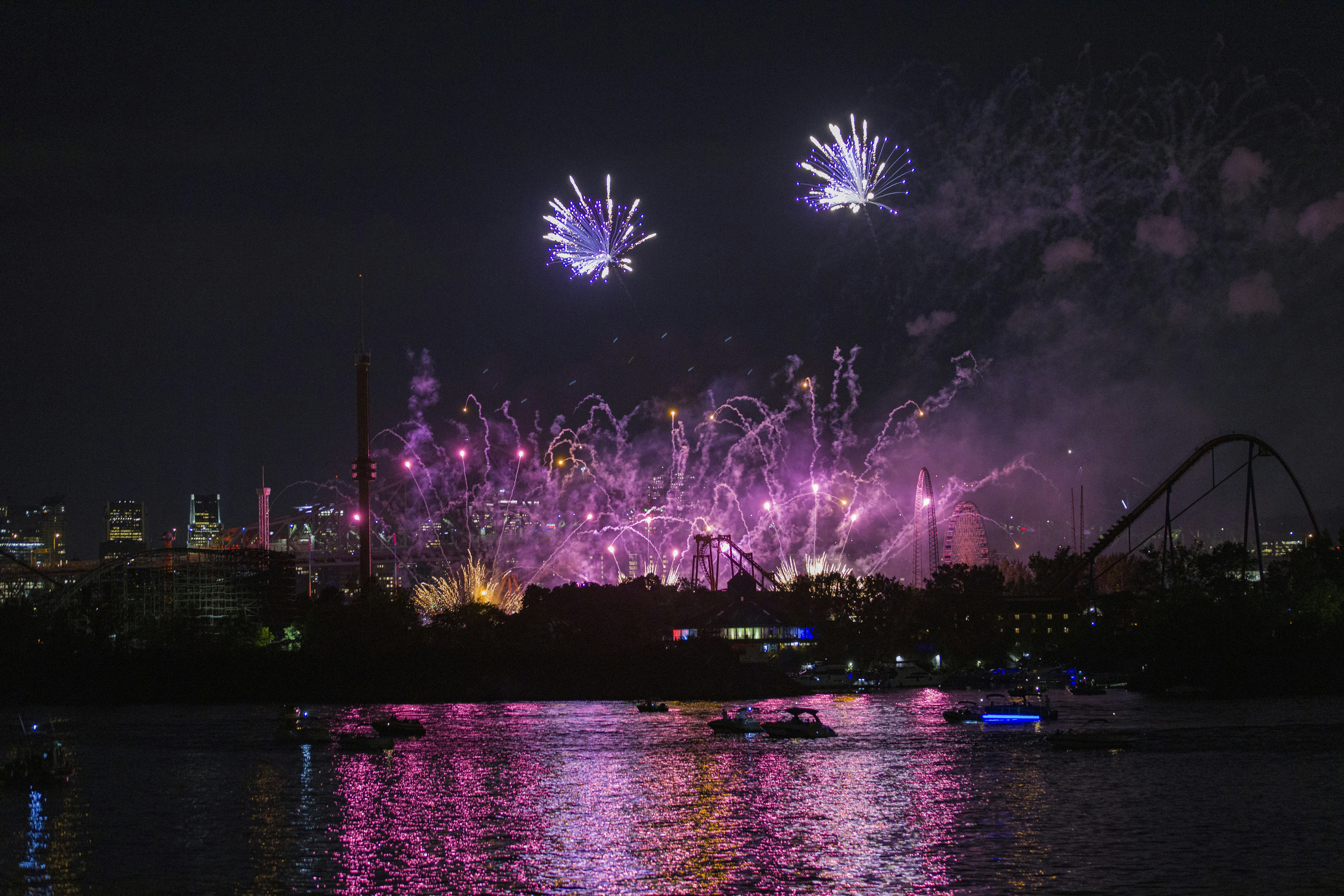 The competition of Fireworks in La Ronde, Montreal, Quebec, Canada