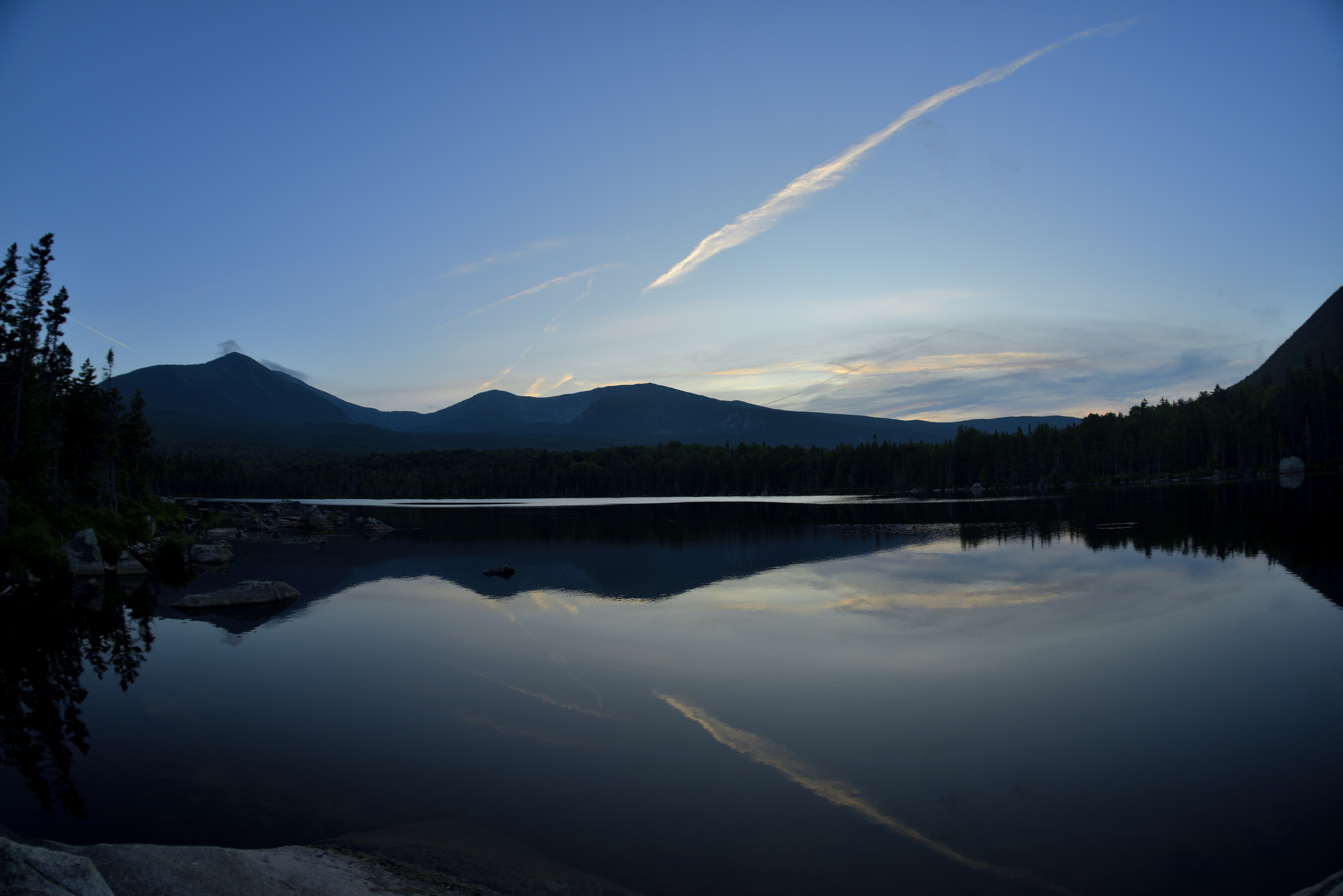 Evening Mirror: A Mountain Lake at Dusk