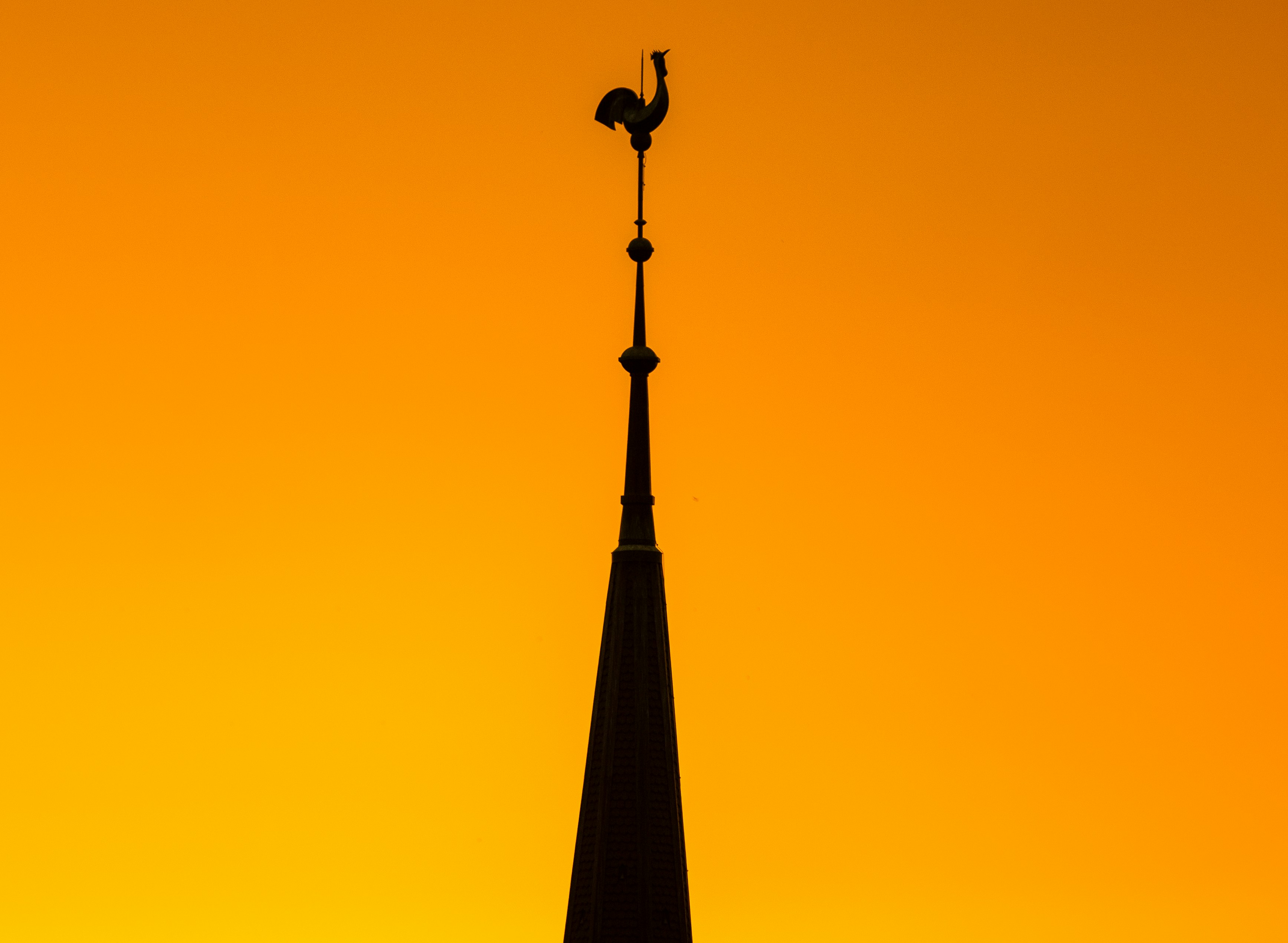 Spire Silhouette at Sunset