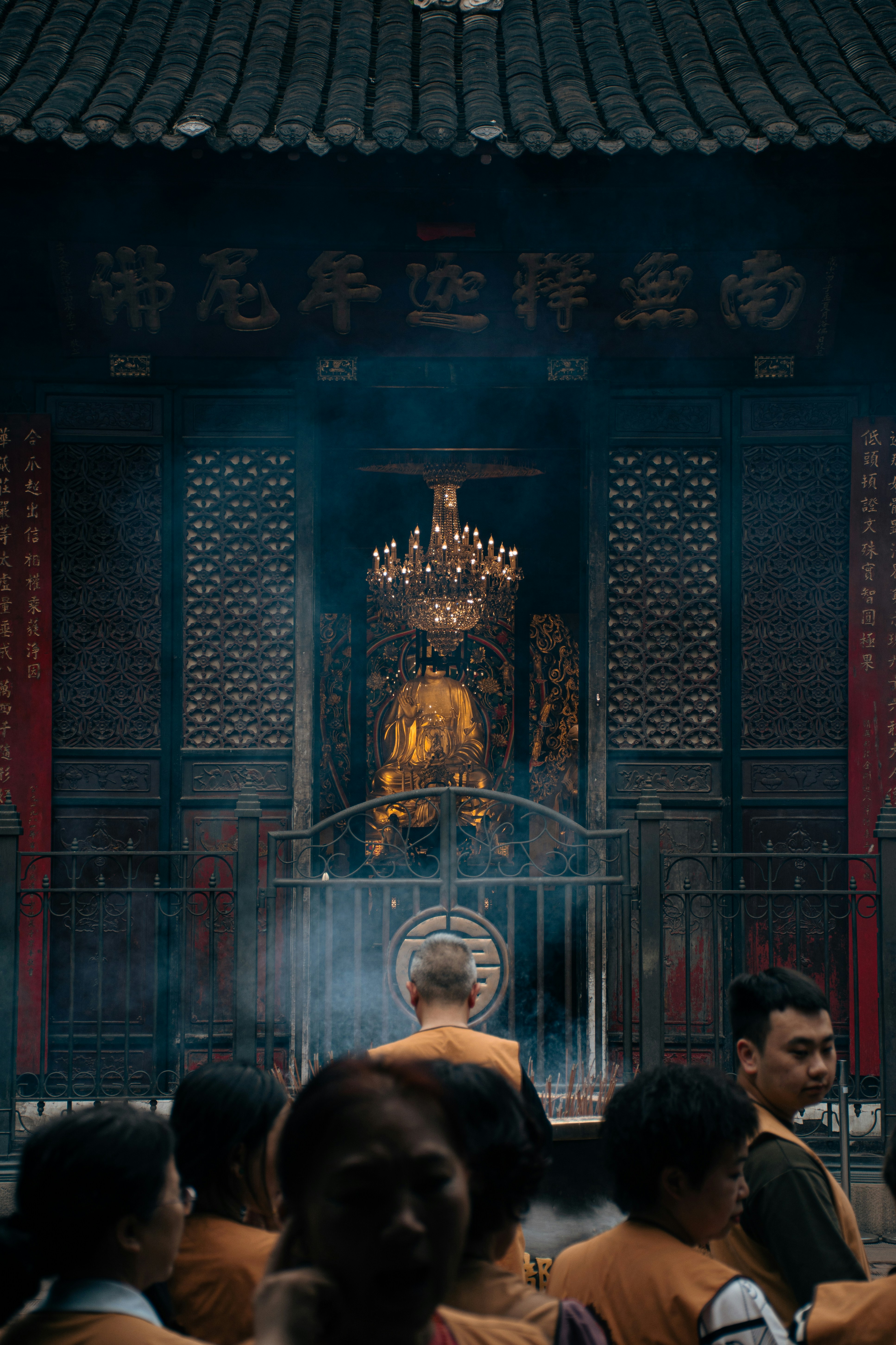 Whispers of Smoke and Lantern Light at the Temple Altar
