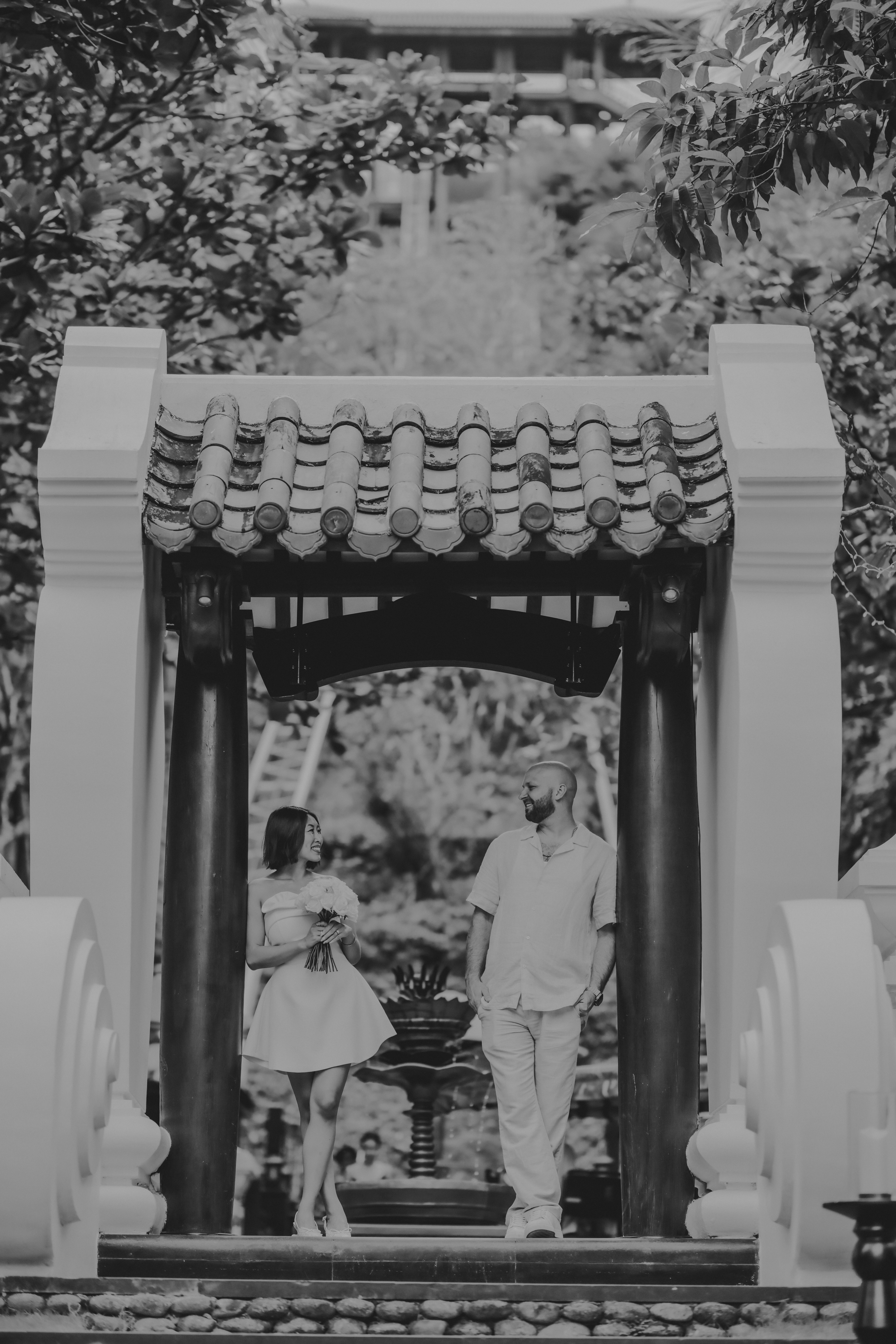 Whispered Moments Under the Gate