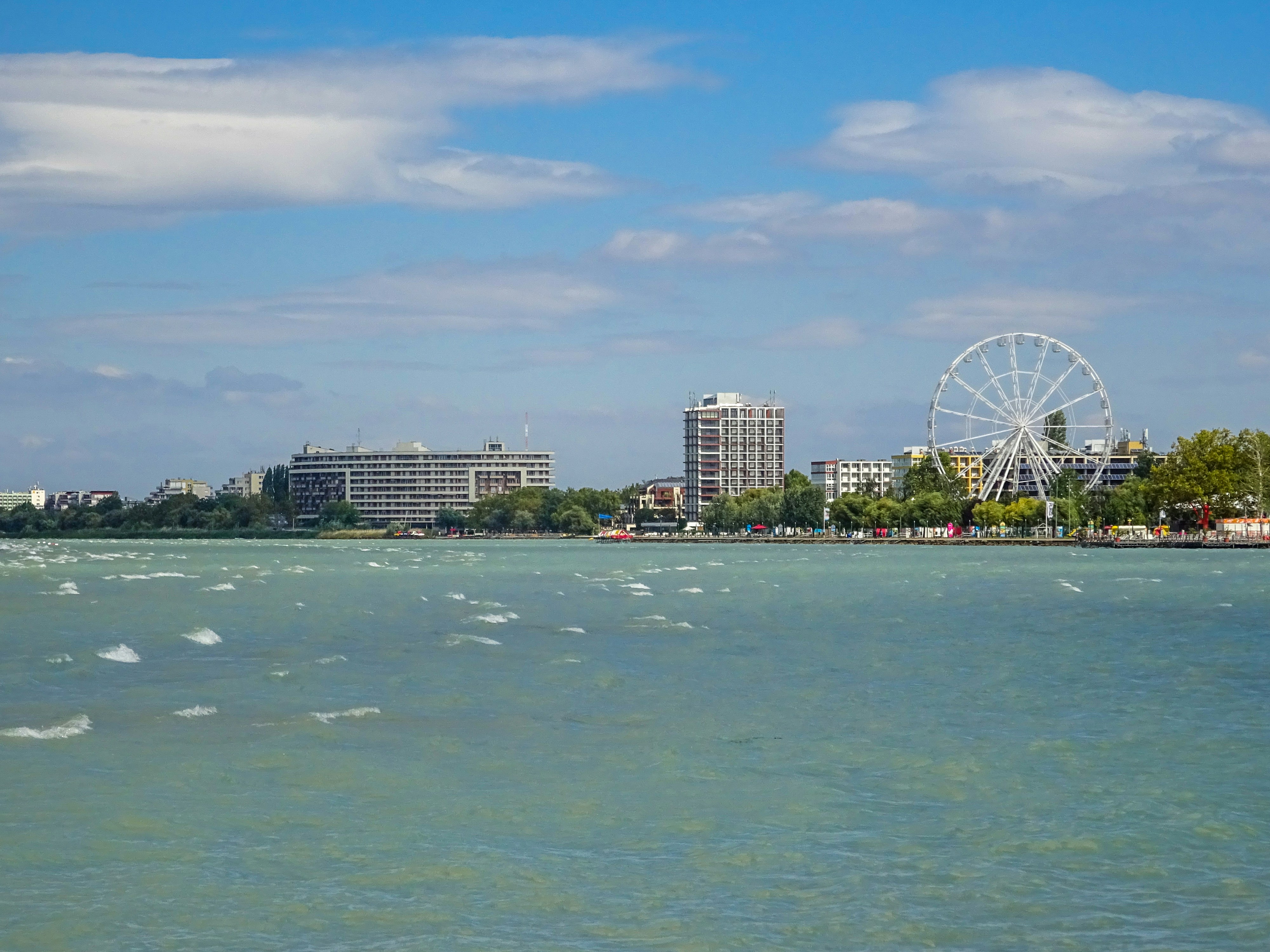 Lakeside Boardwalk with a Gentle Ferris Halo