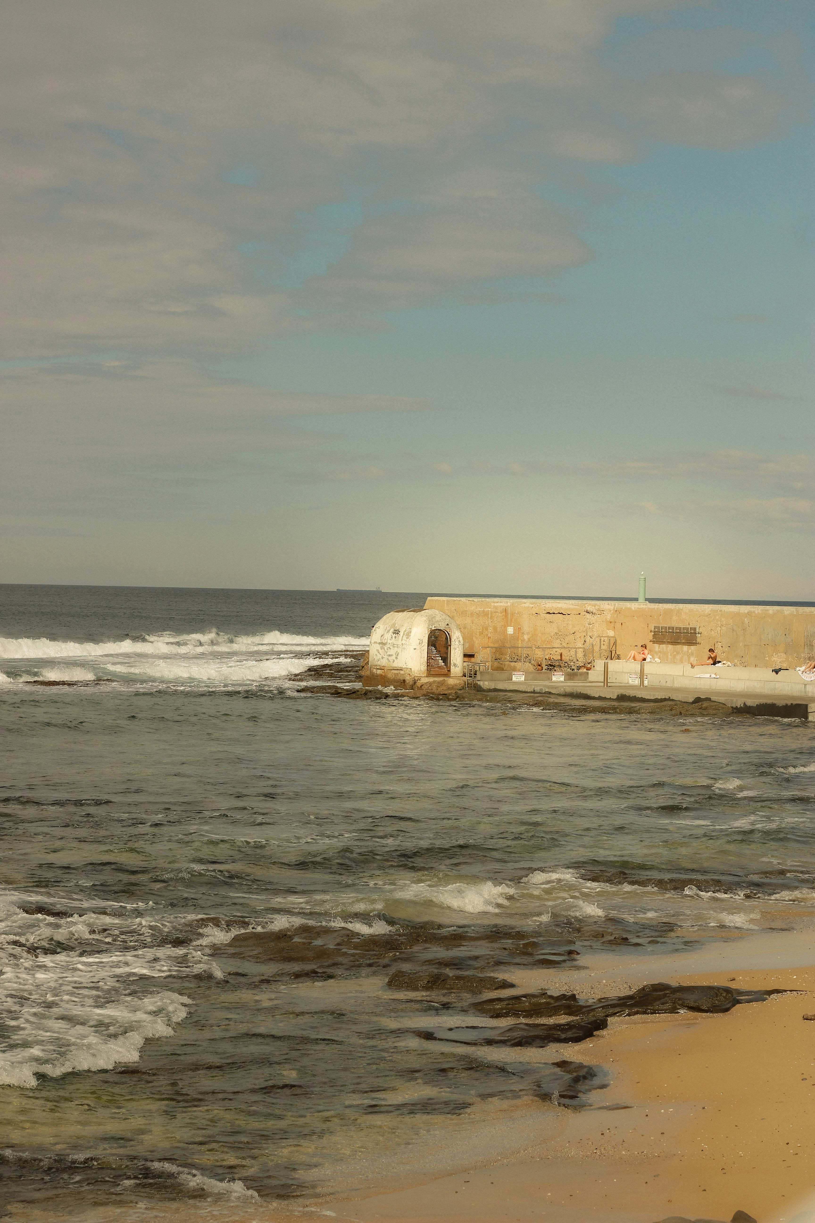 Seaside Fort at Dusk: A Quiet Oceanfront Standstill