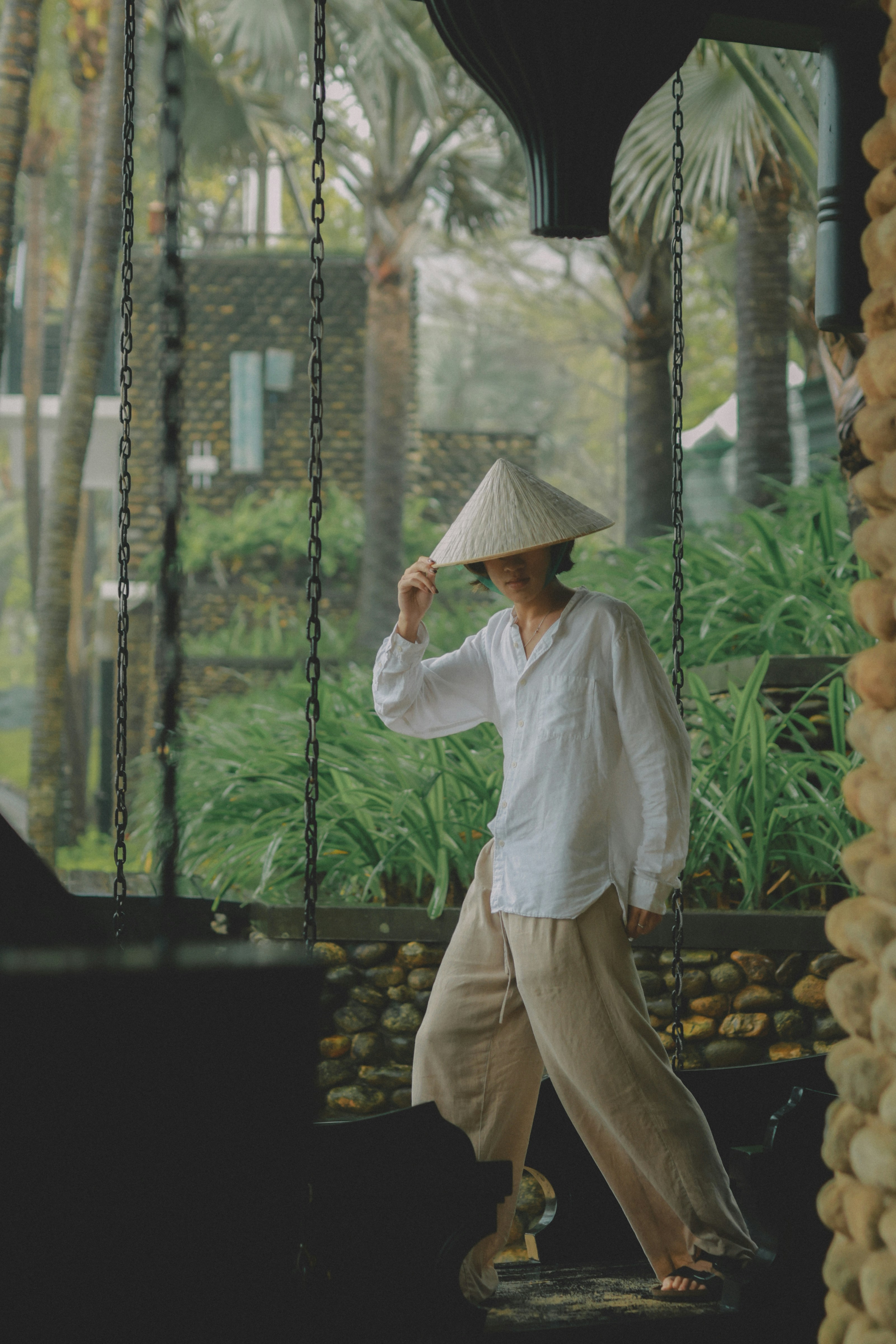 Conductor of Quiet Steps in a Verdant Pavilion