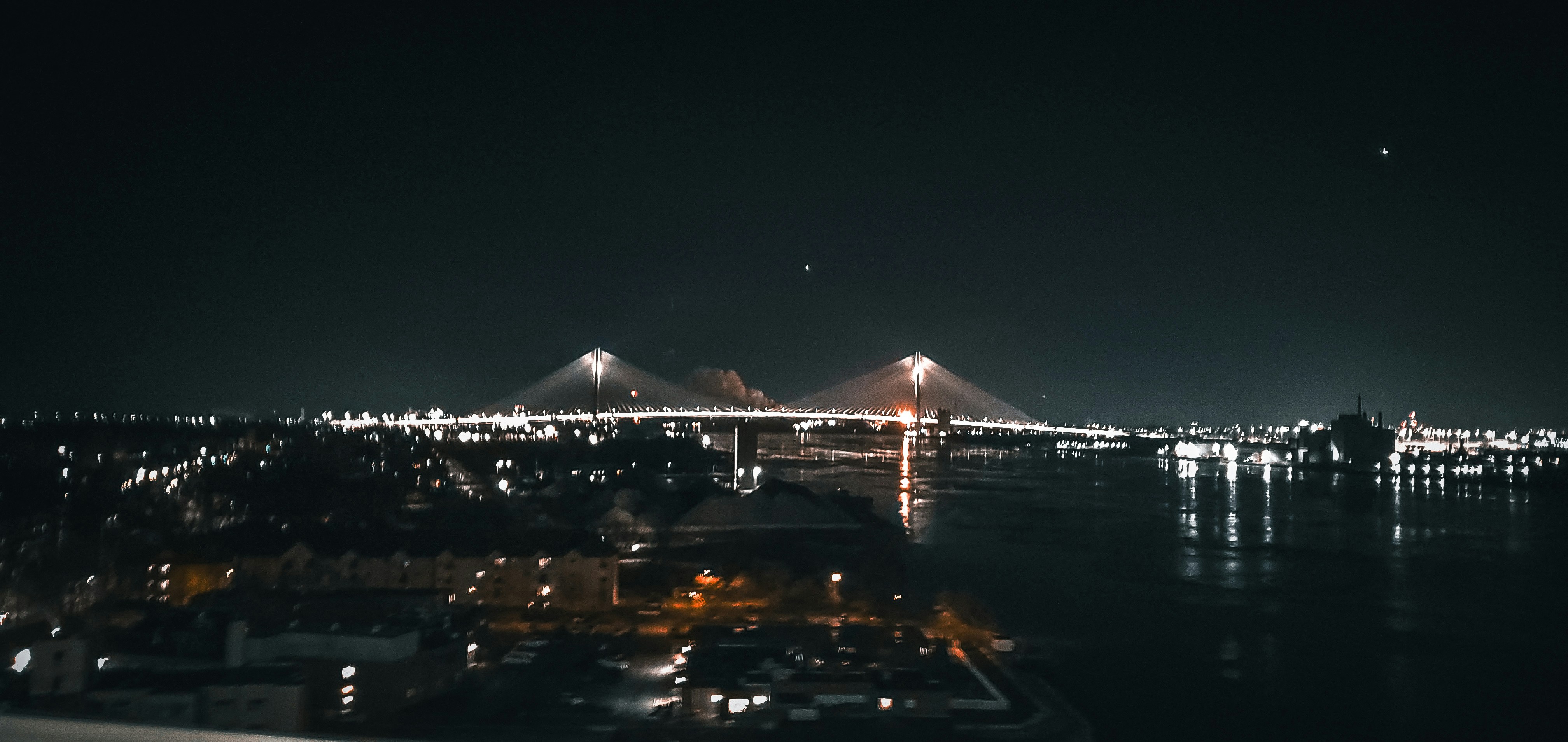 Night Bridge Glow: A City Span Drenched in Lights