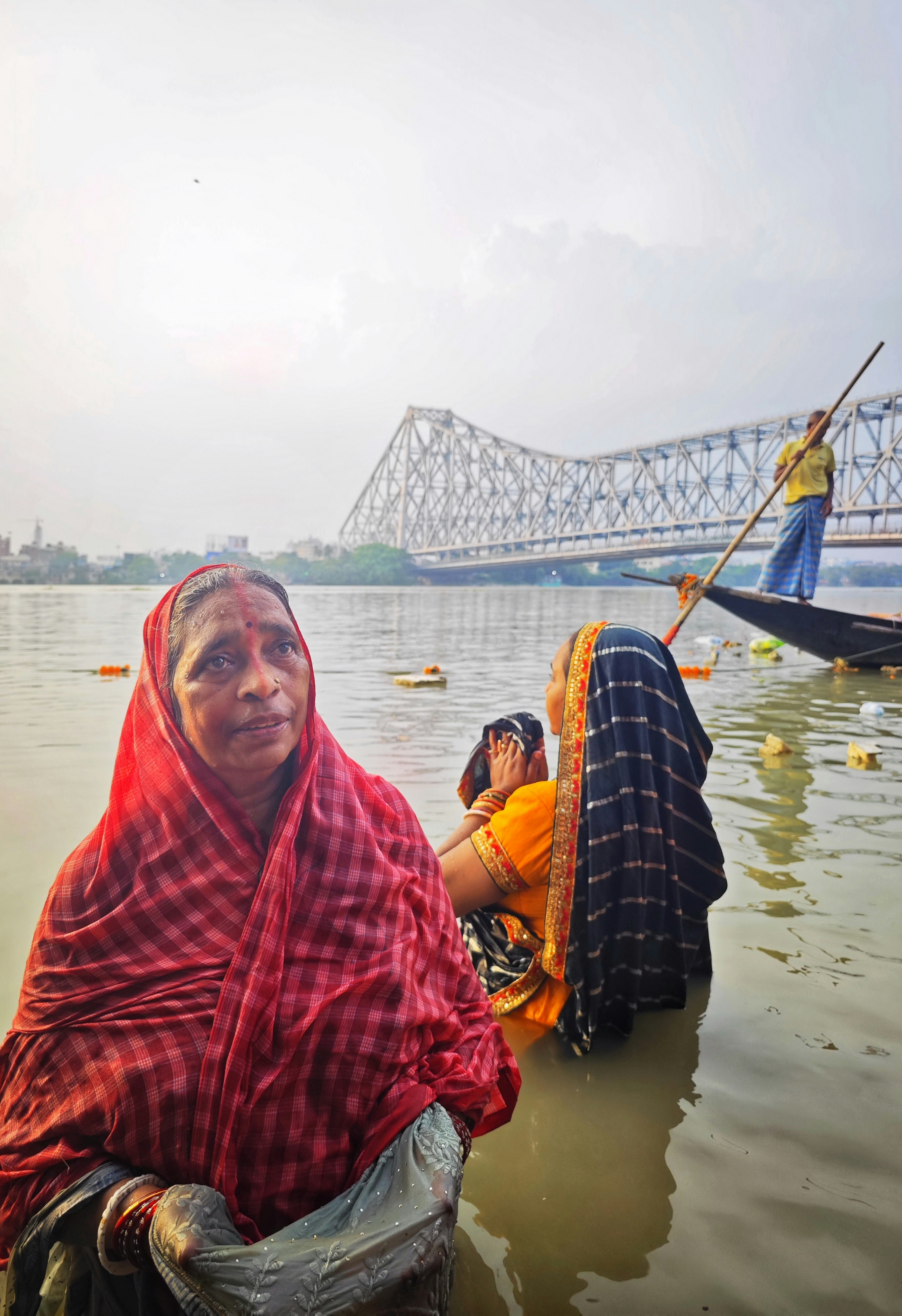 Faces in the Ganges: Beneath a Bridge of Light