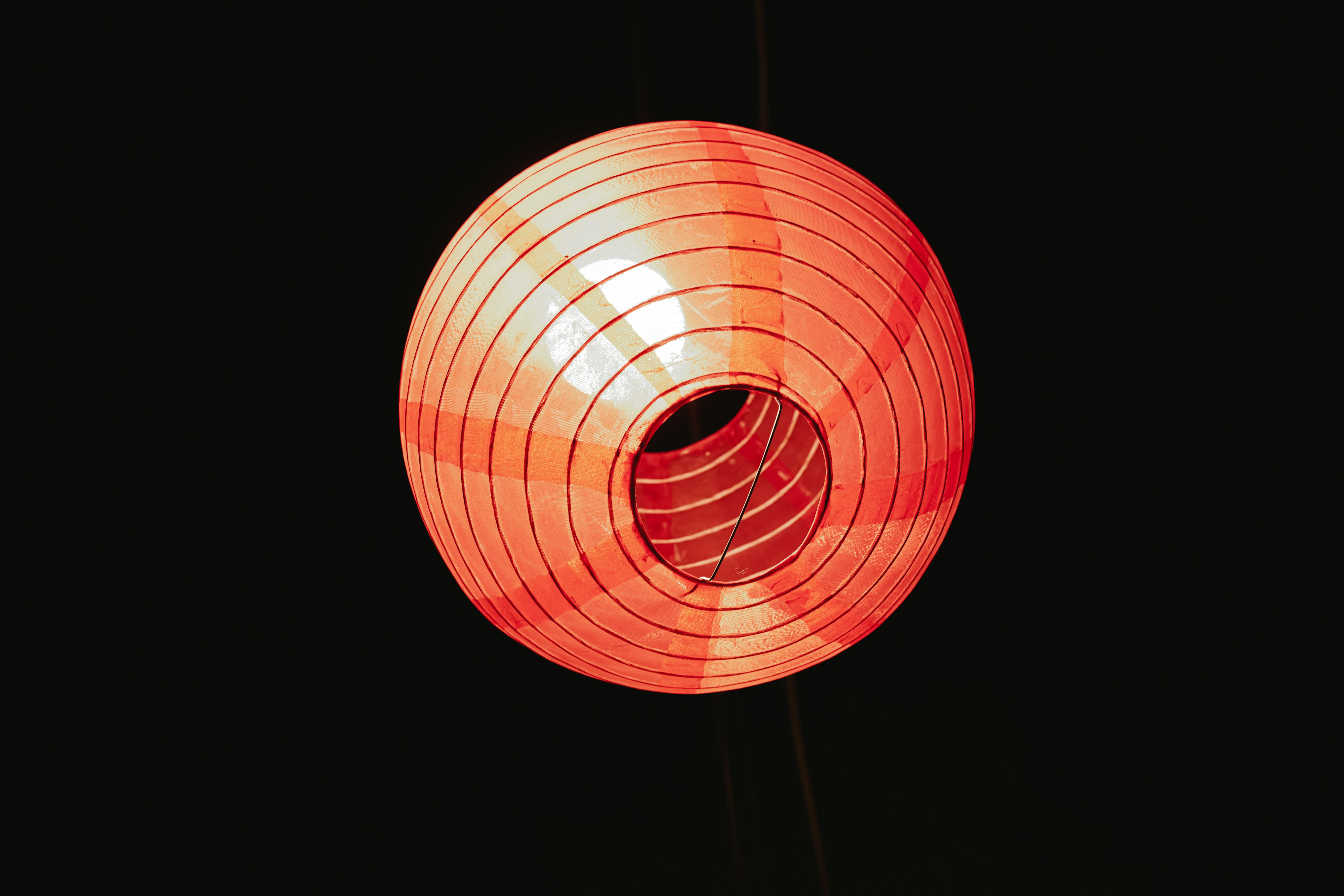 Red Lantern in the Dark: A Quiet Glow