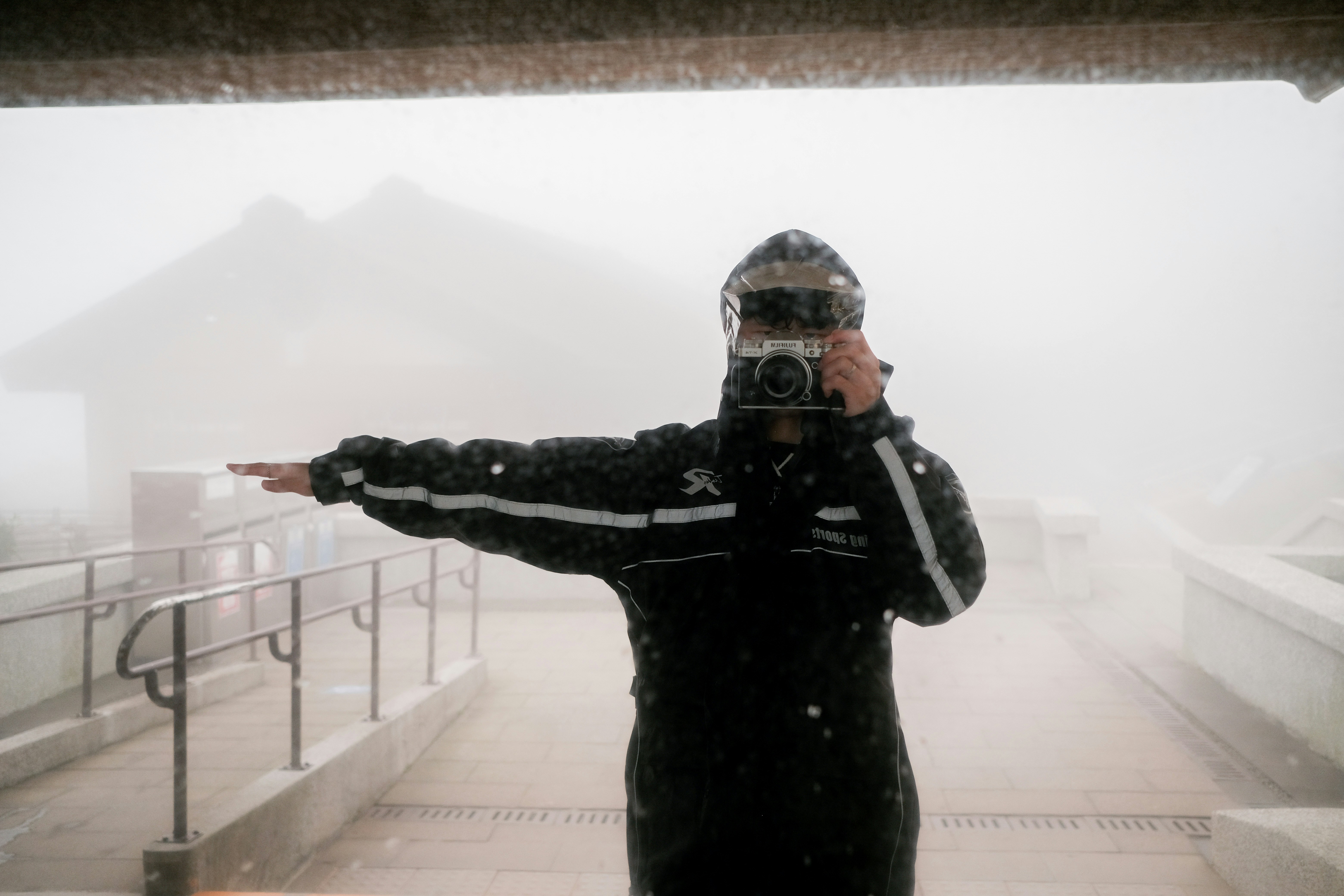 Midwinter Self-Portrait in Foggy Glass