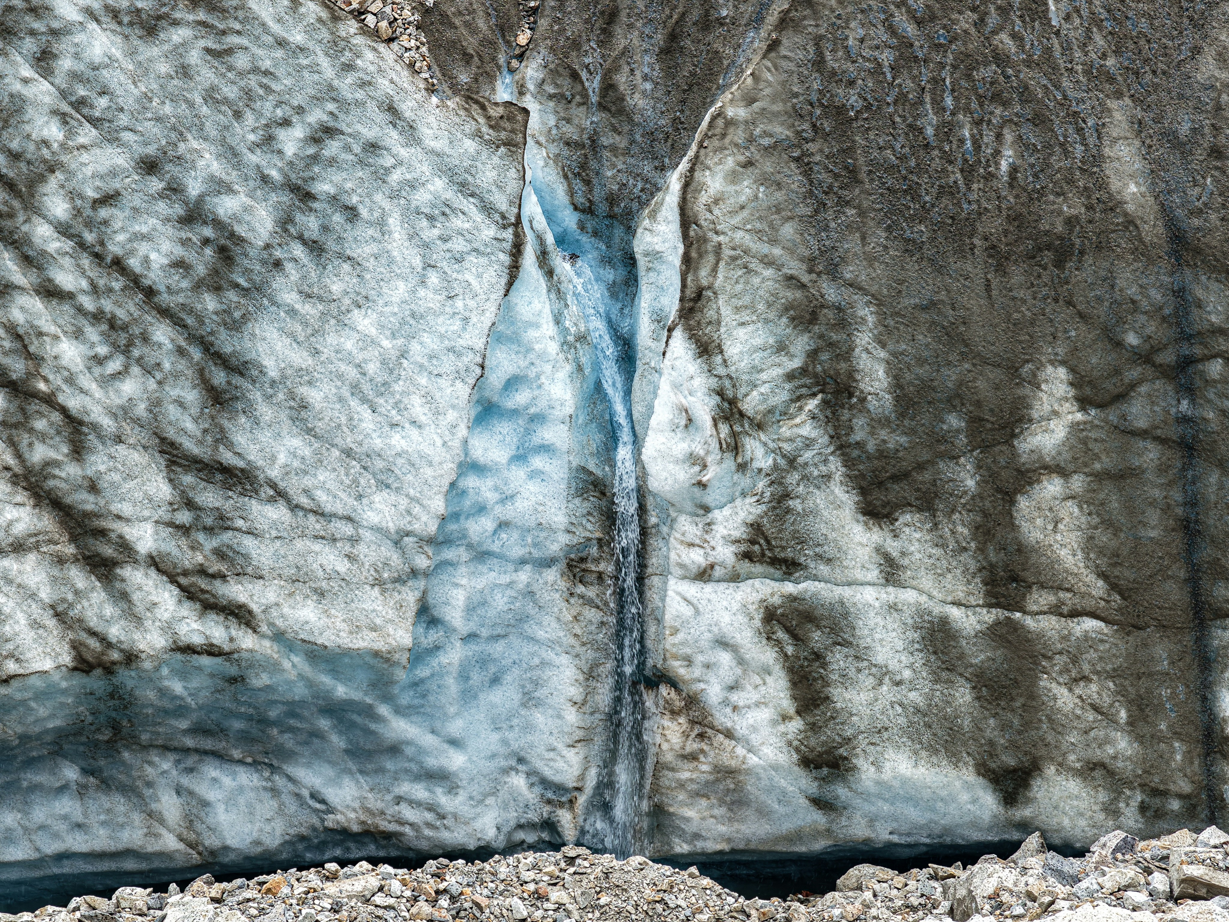 Close-up of a textured glacier face with blue ice. photo – Free Ice ...