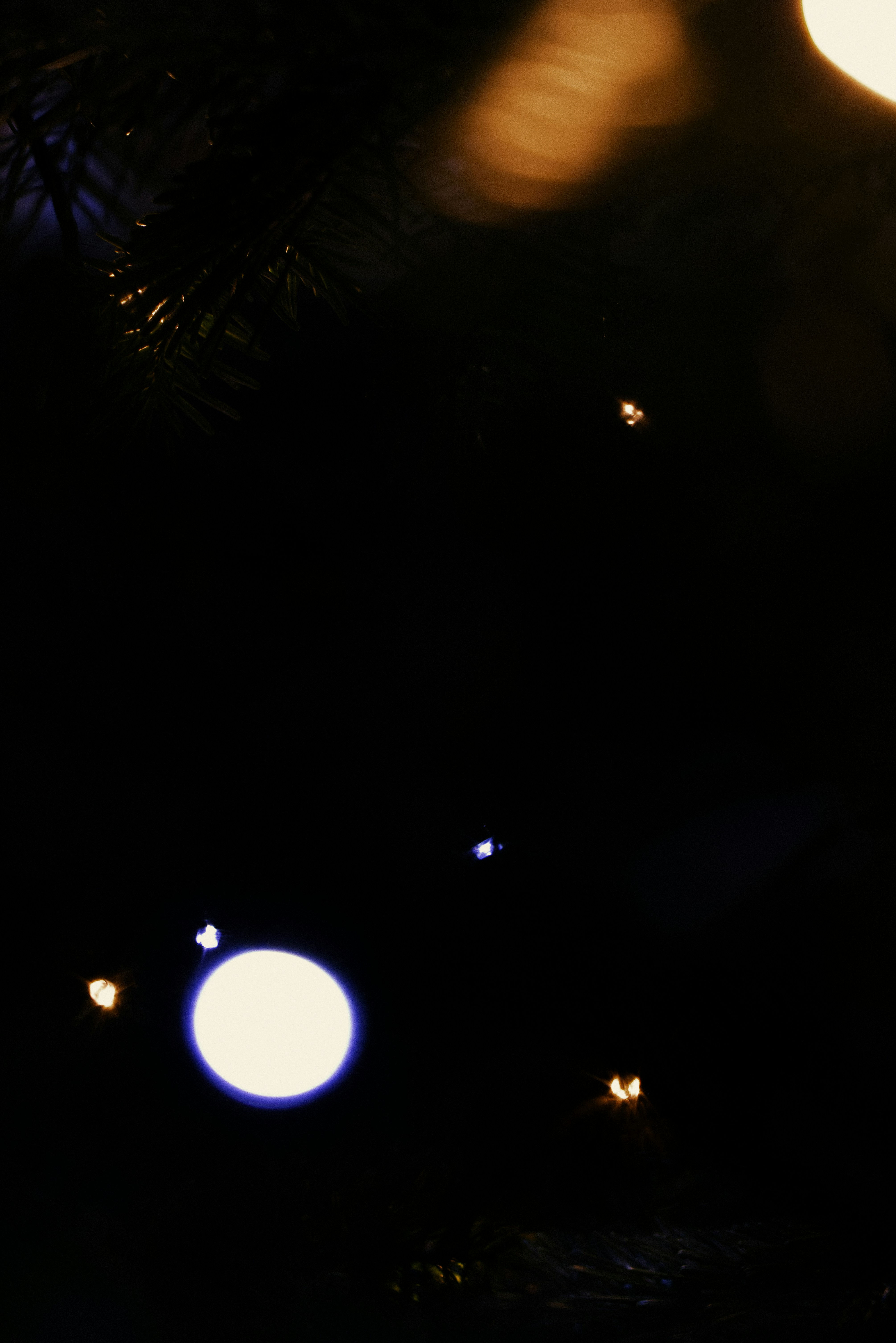 Orbs in the Dark: A Quiet Night of Distant Lights