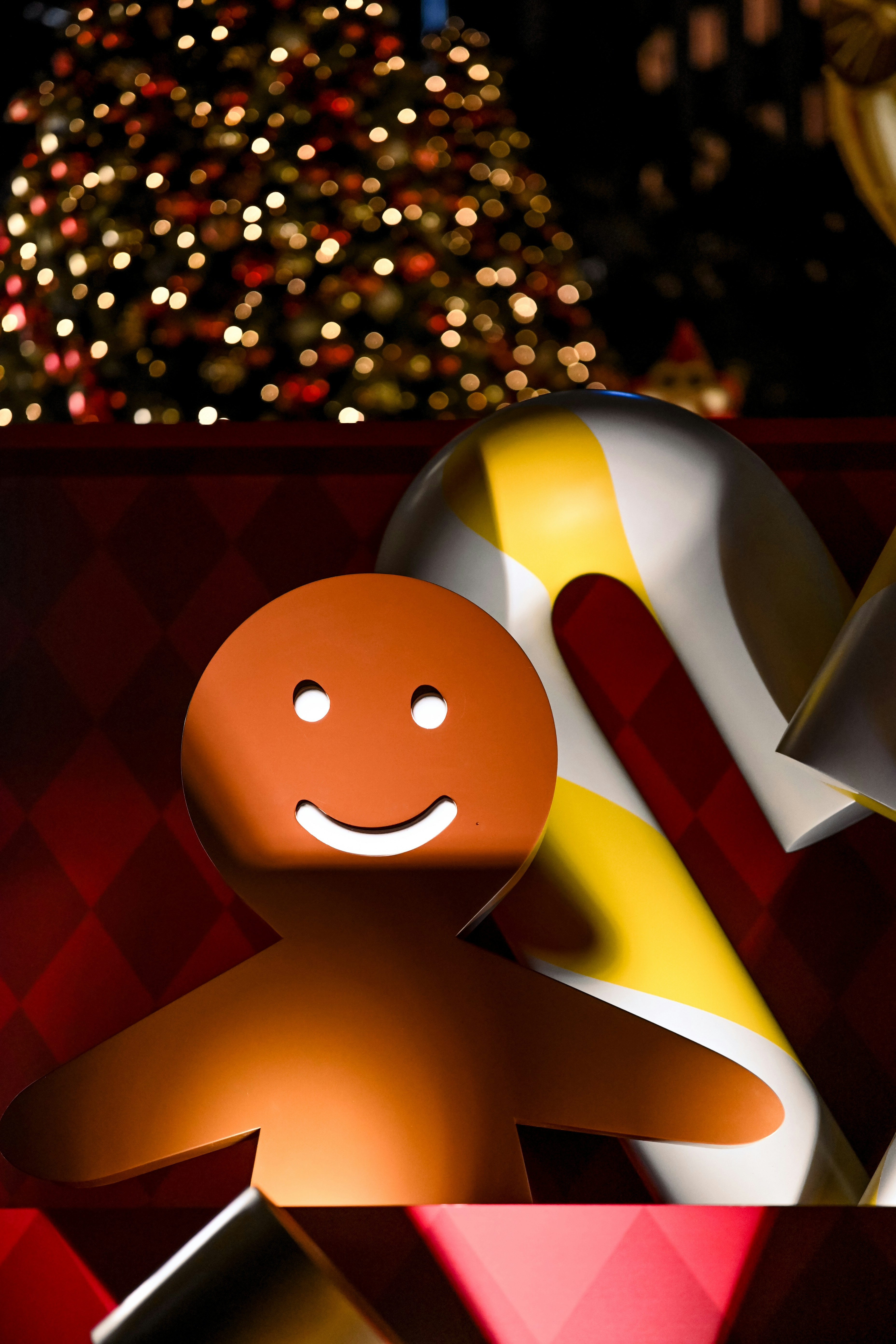 Gleaming Gingerbread Cheer in a Festive Display