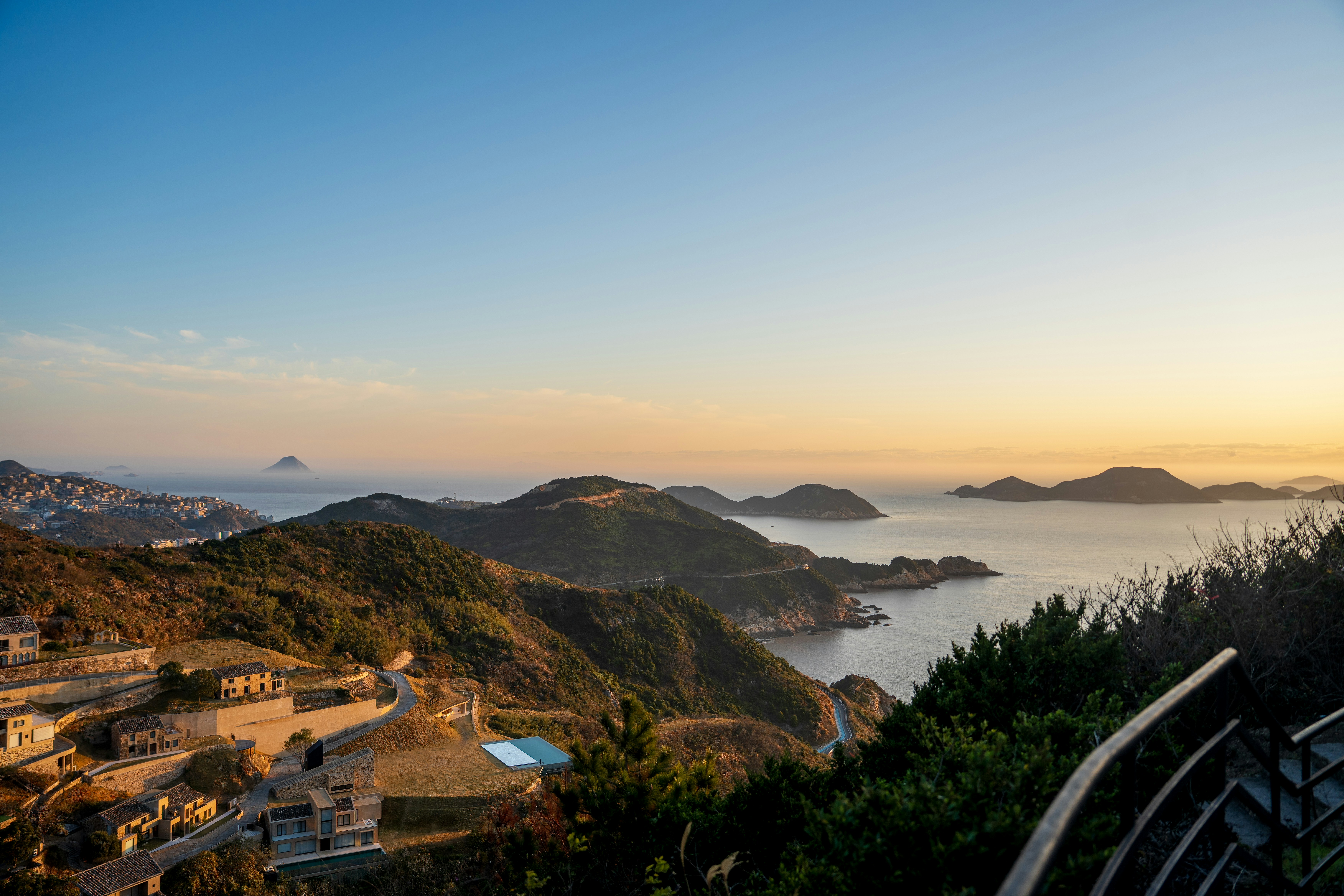 Sunset Over a Quiet Coastal Panorama