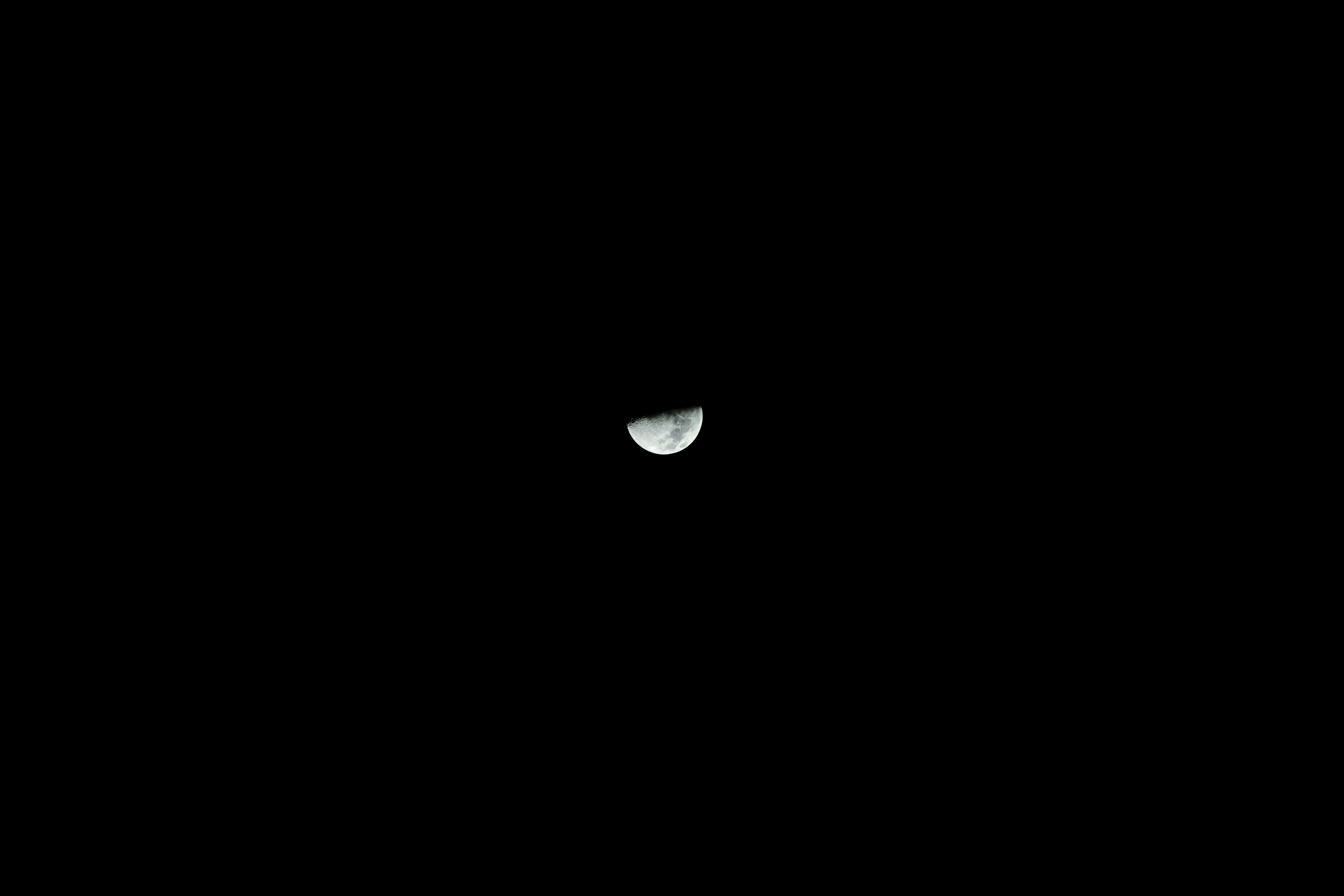 A Crescent in the Void: Night Sky Moment