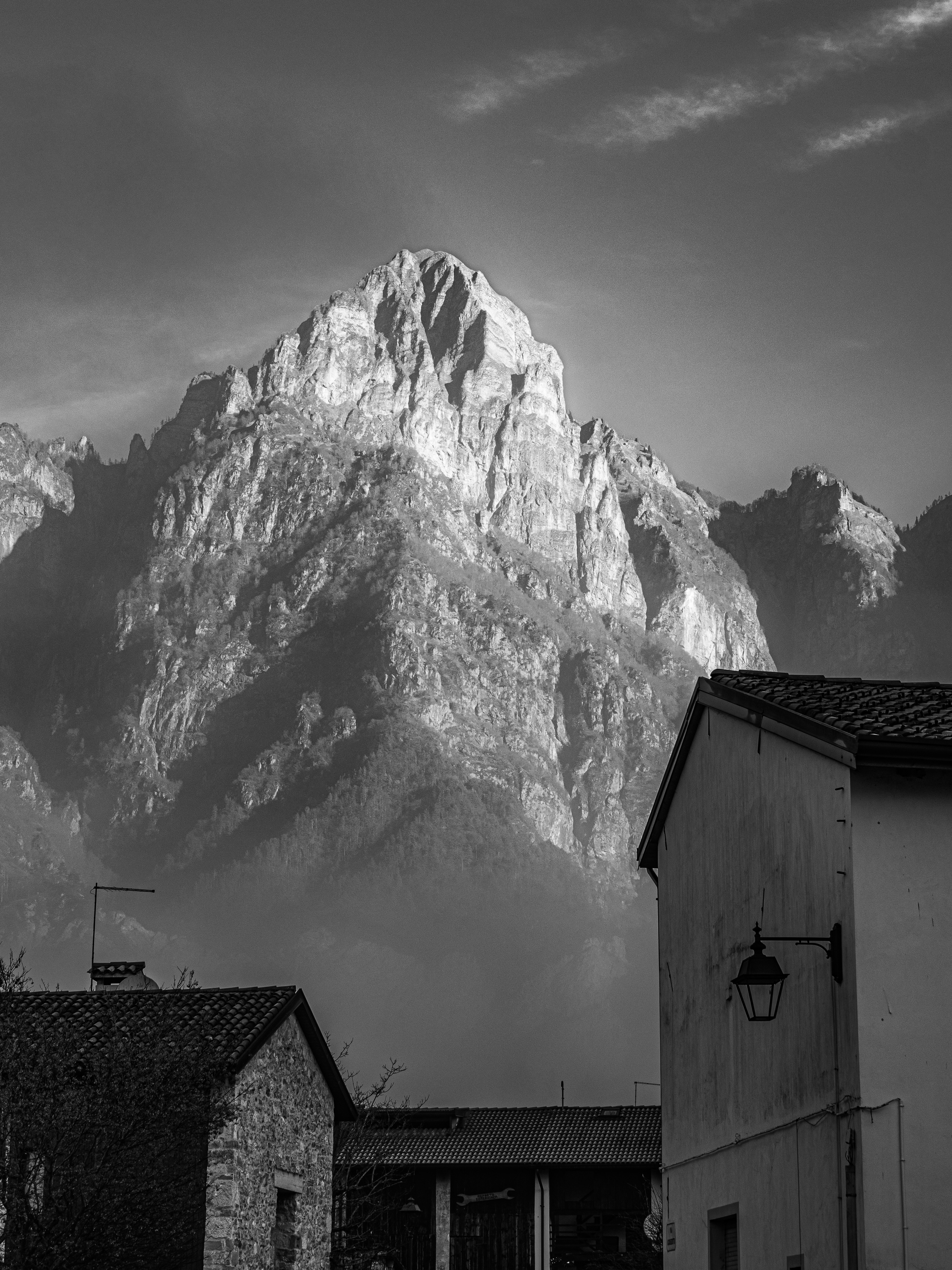 Mountain Majesty Behind the Village