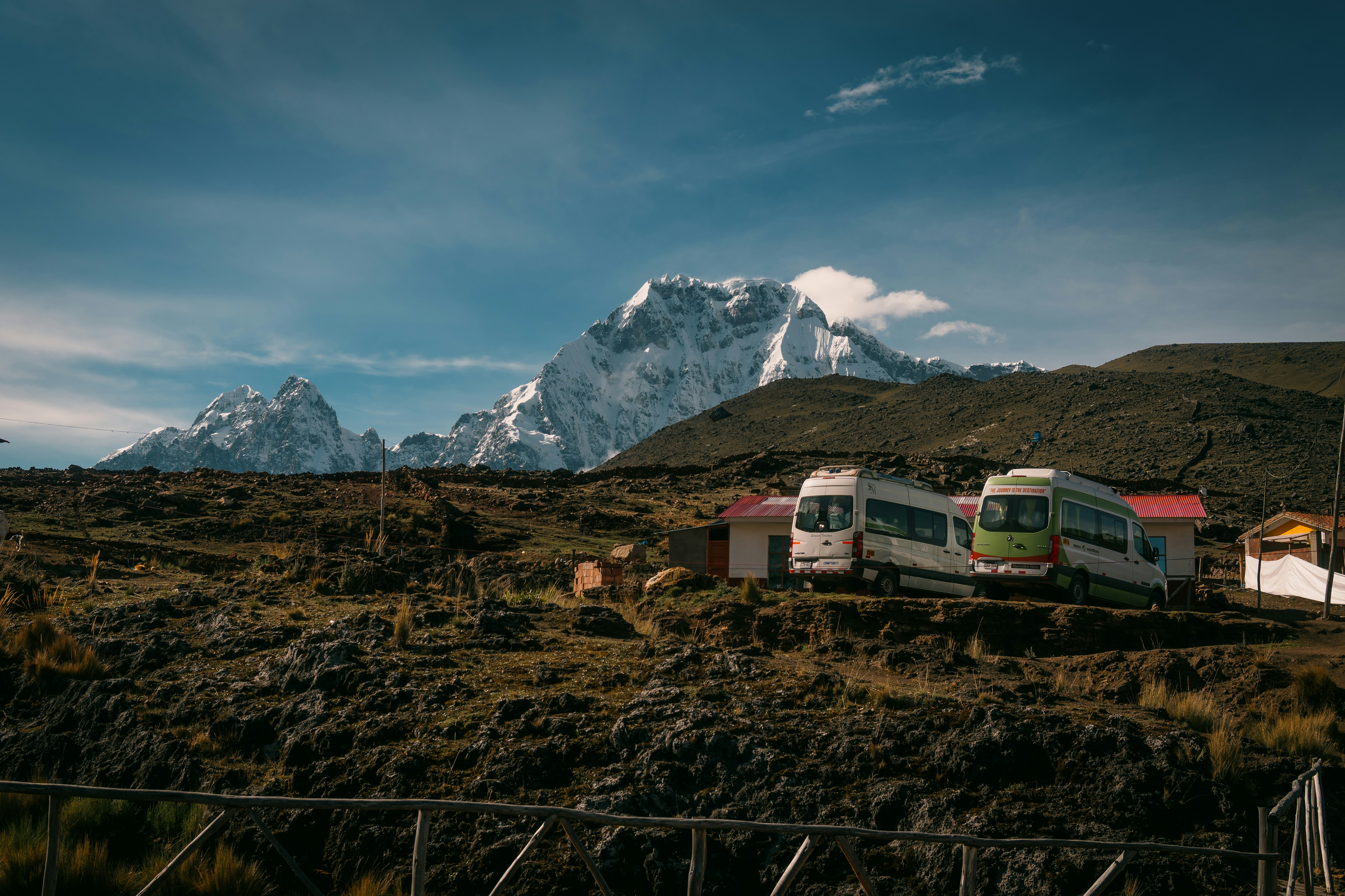 Highland Base Camp Under Alpine Giants