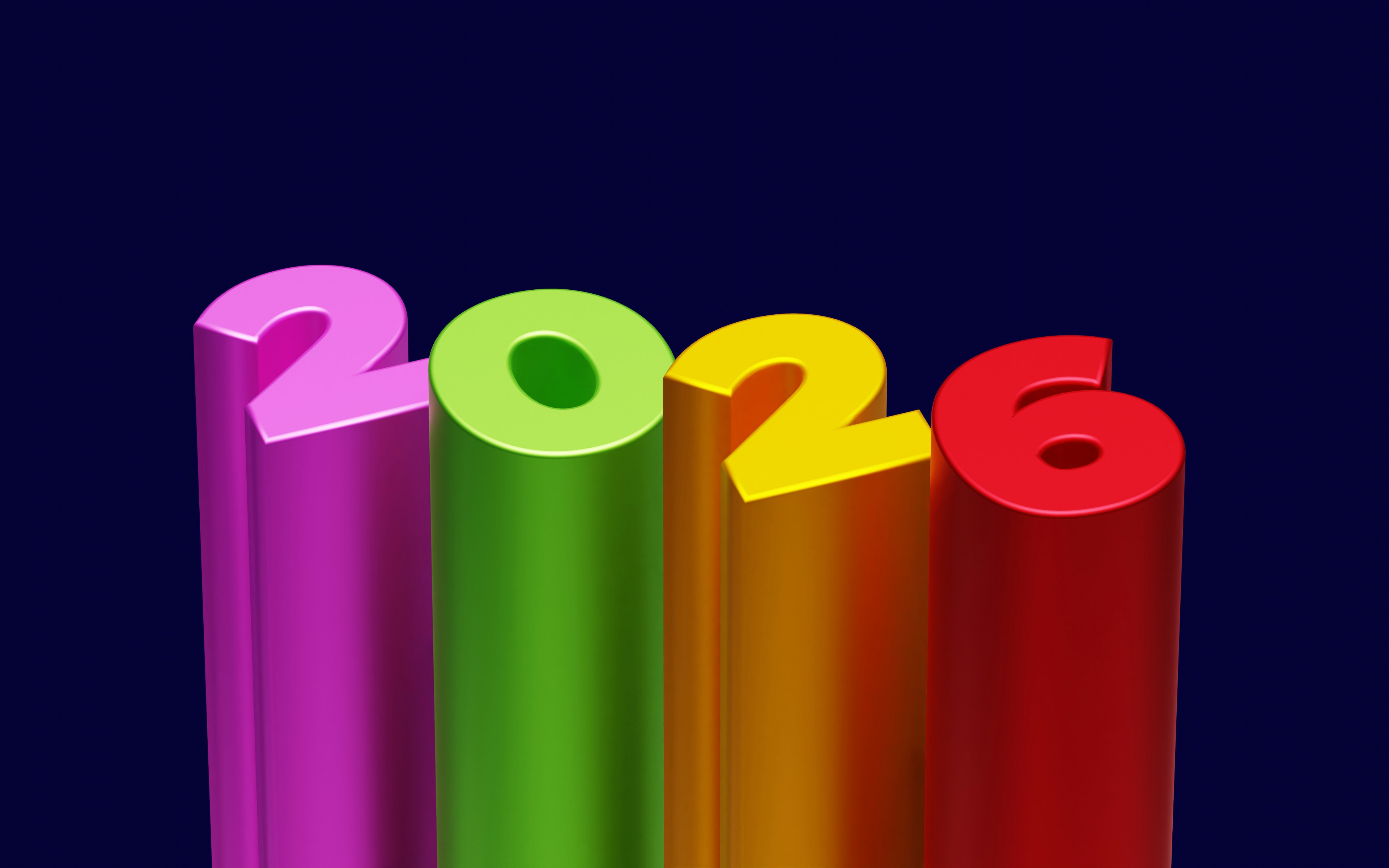 Colorful 3D numbers spelling out 2026 photo – Free Green Image on Unsplash