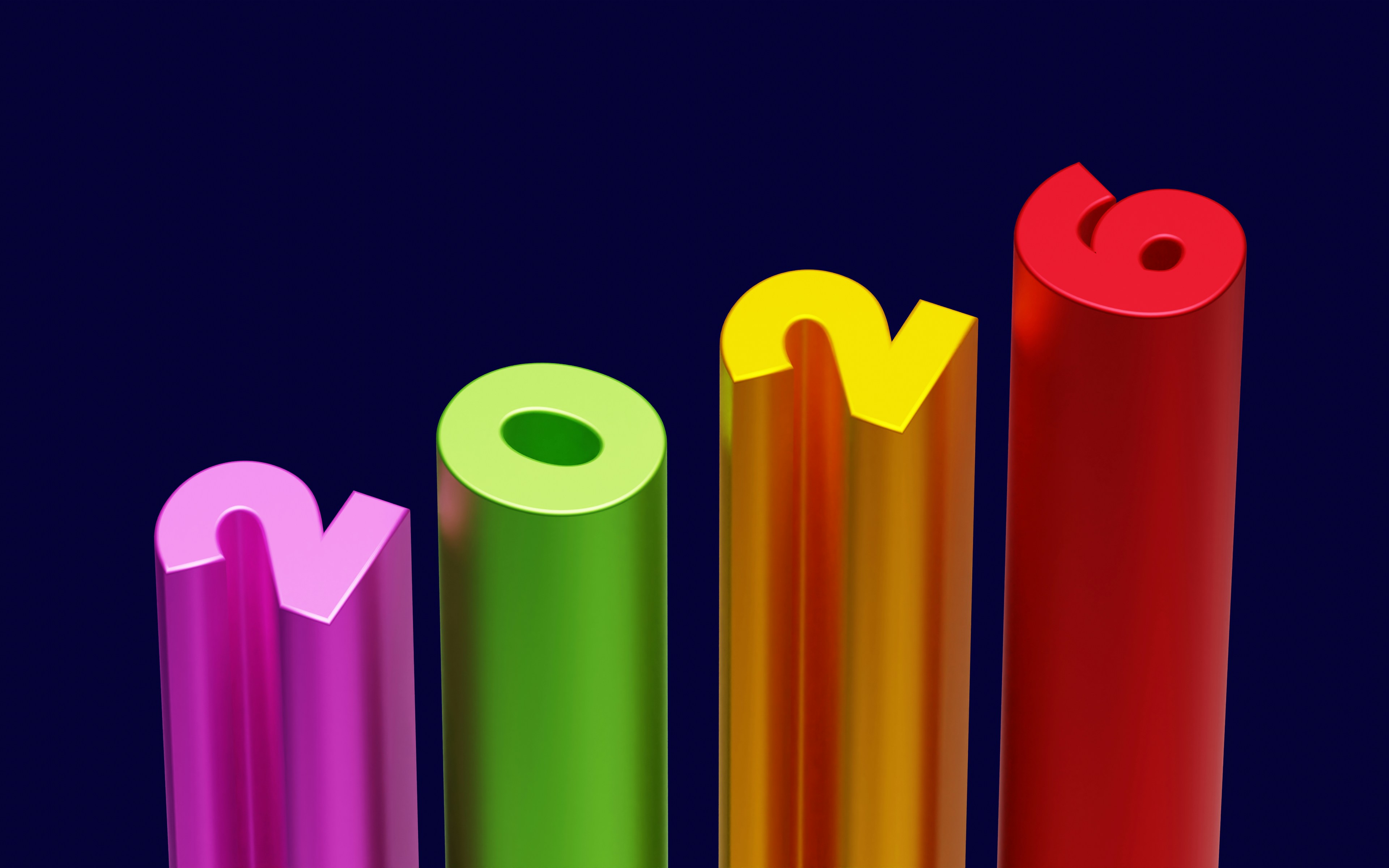 Colorful 3D numbers 2026 in a bar chart photo – Free Green Image on ...