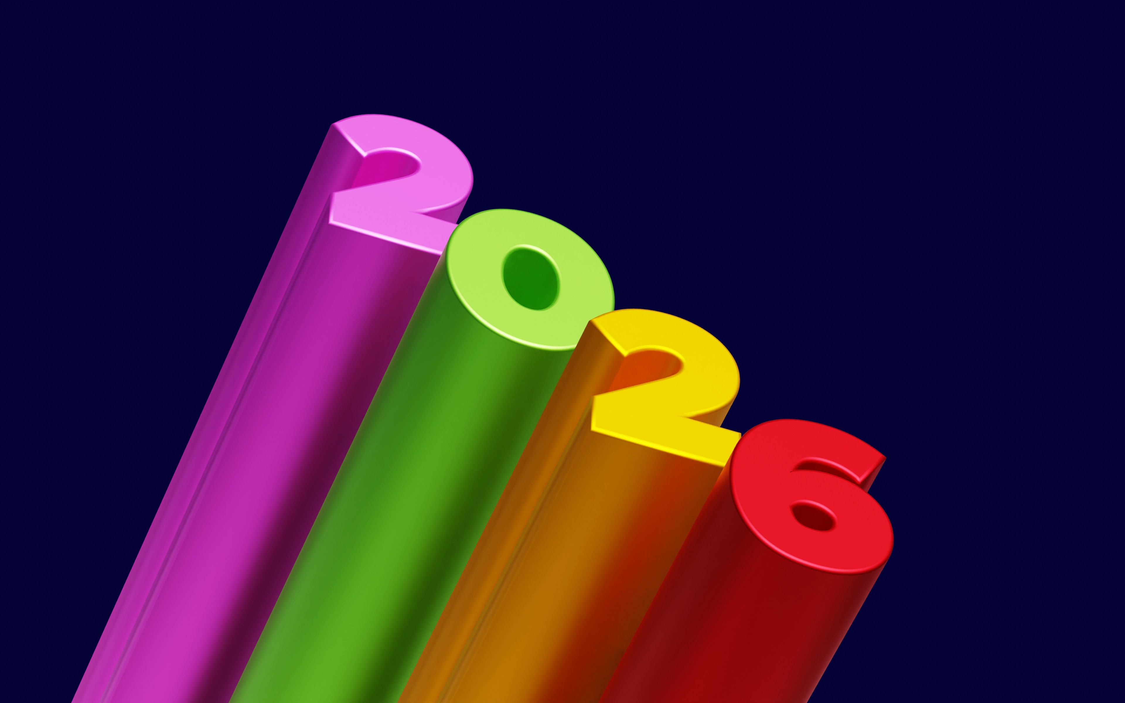 Colorful 3D numbers spelling out 2026 photo – Free Green Image on Unsplash