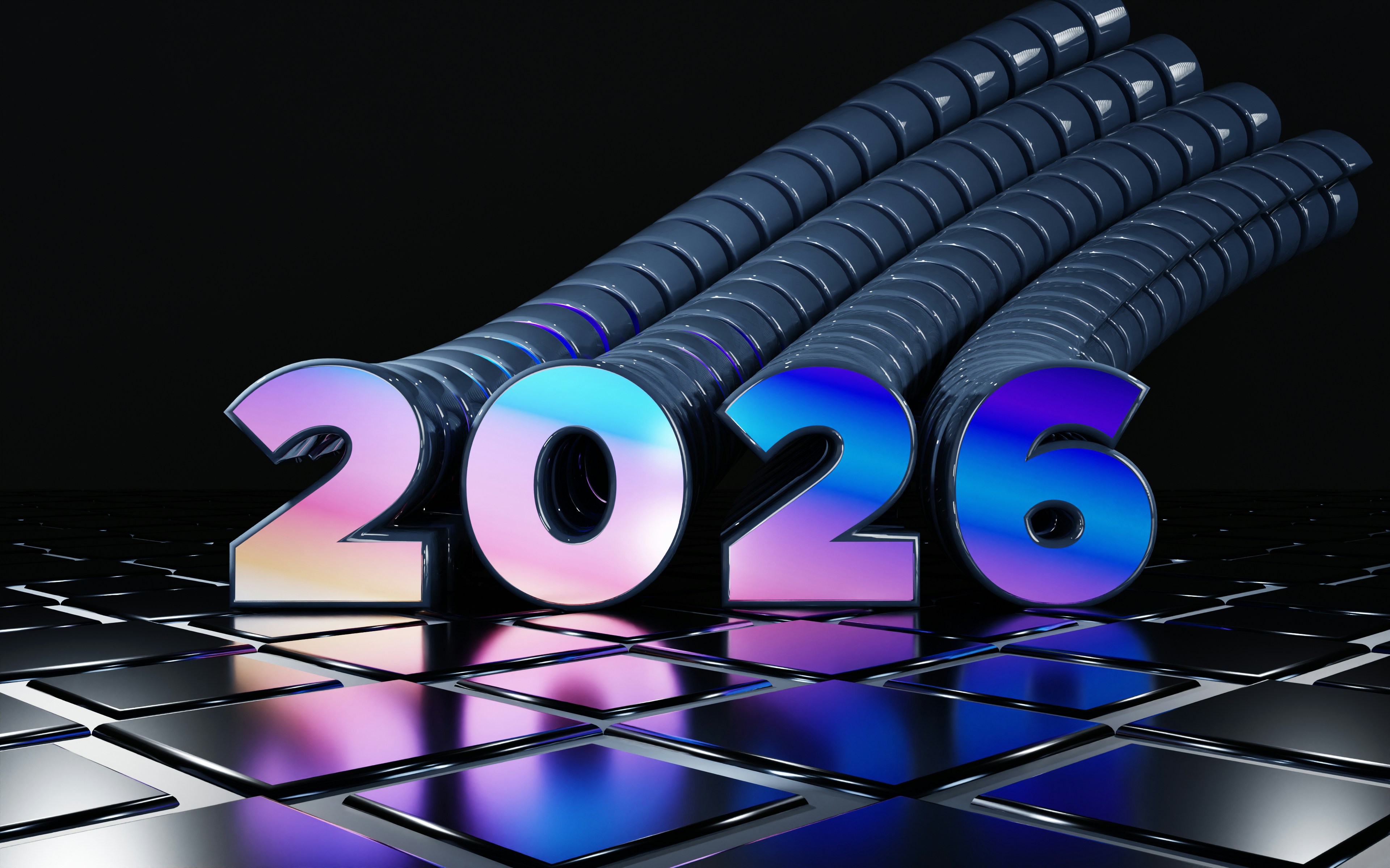 The year 2026 in metallic numbers photo – Free Blue Image on Unsplash