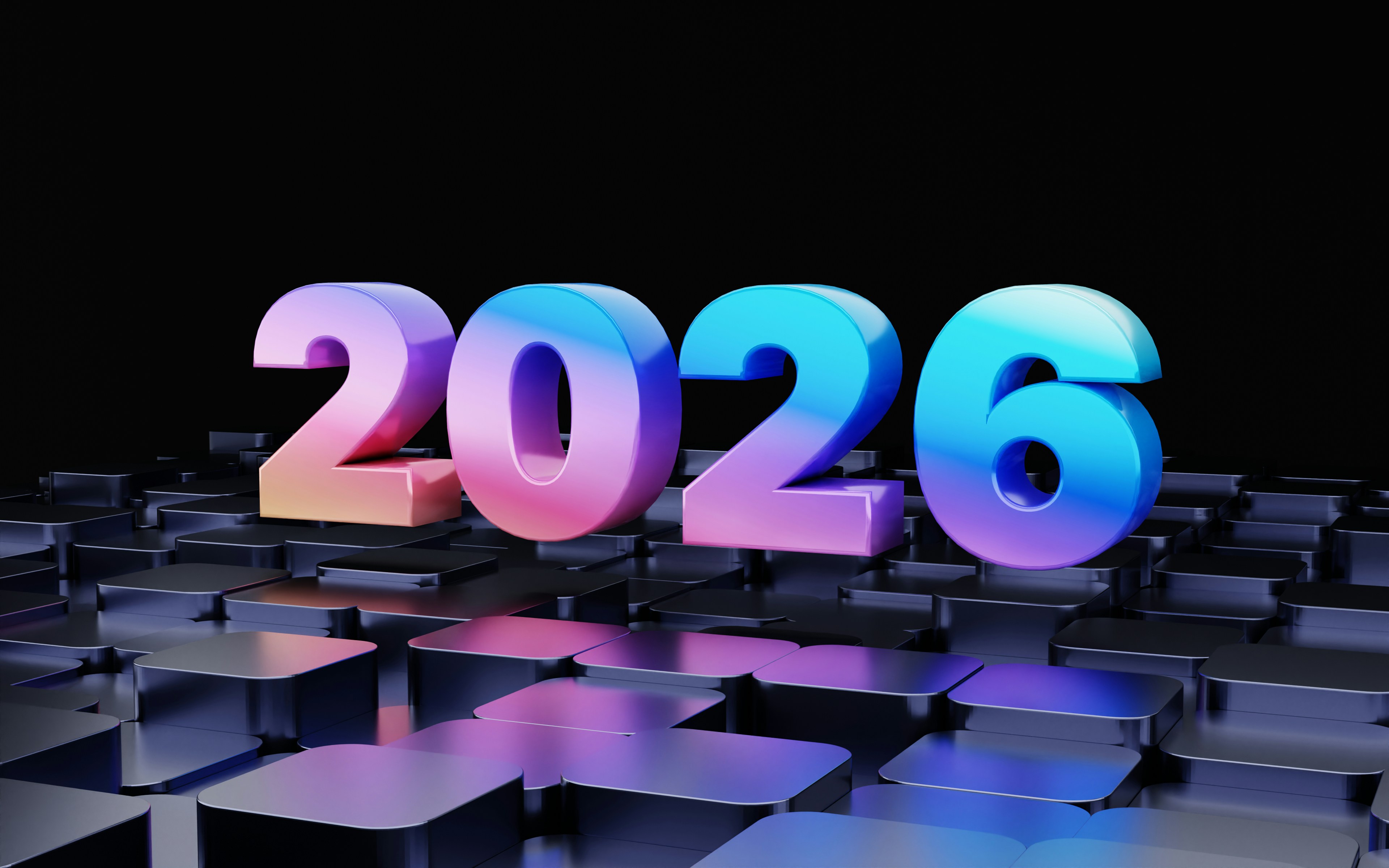 The year 2026 in colorful 3D numbers photo – Free Blue Image on Unsplash