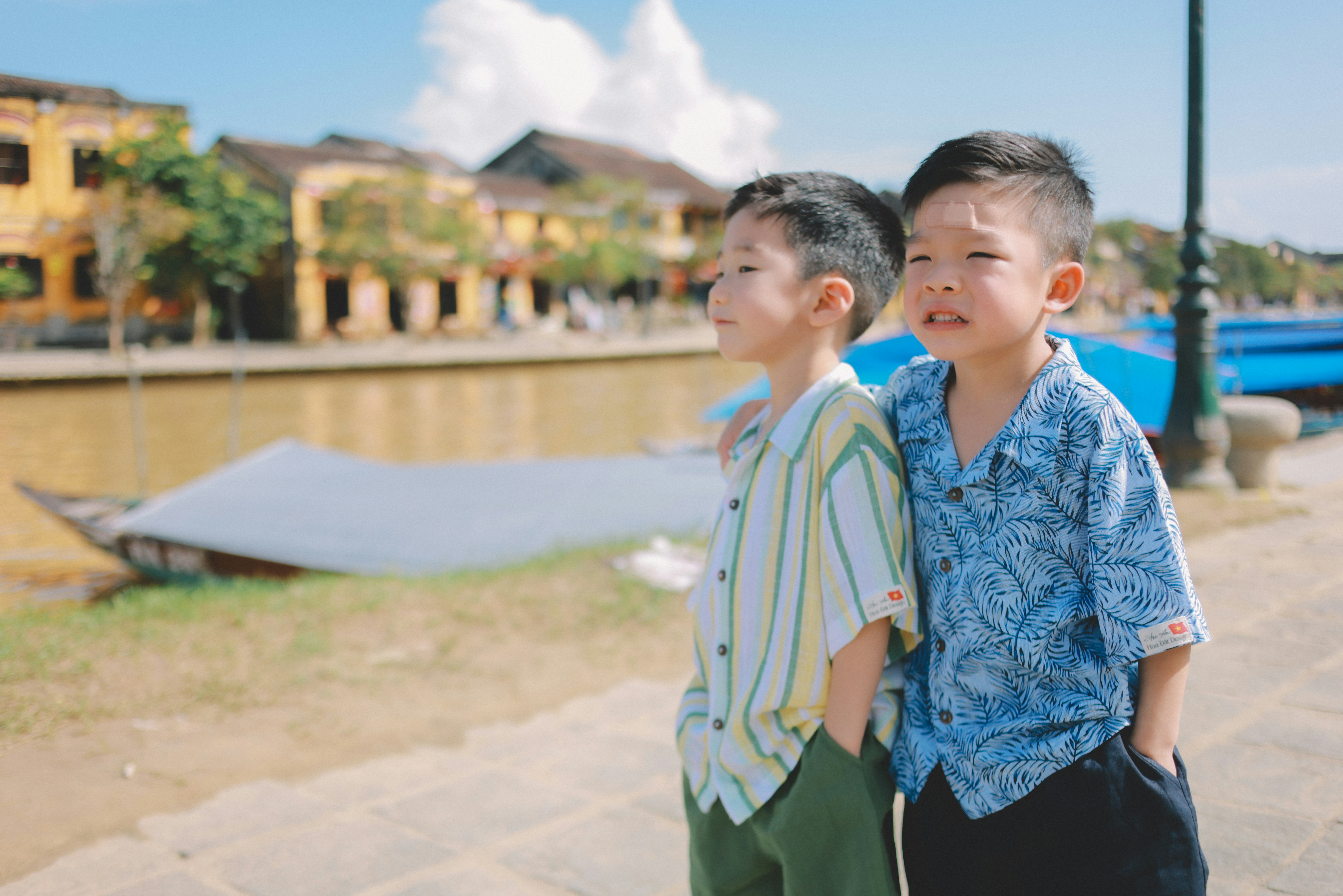 Two Friends in Sunny Riverside Posture