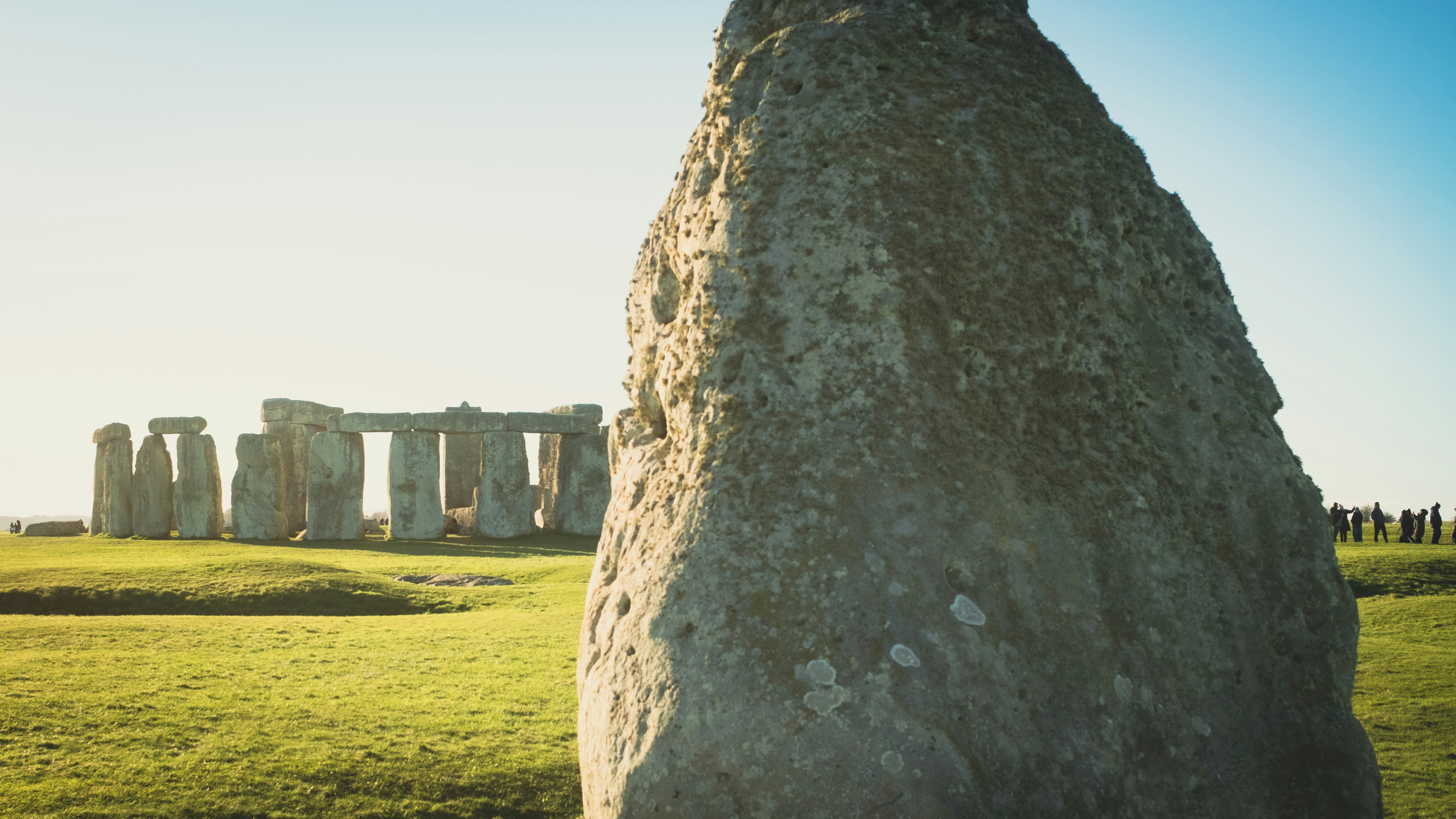 Stonehenge in Soft Afternoon Light: A Vast Panorama of Megaliths