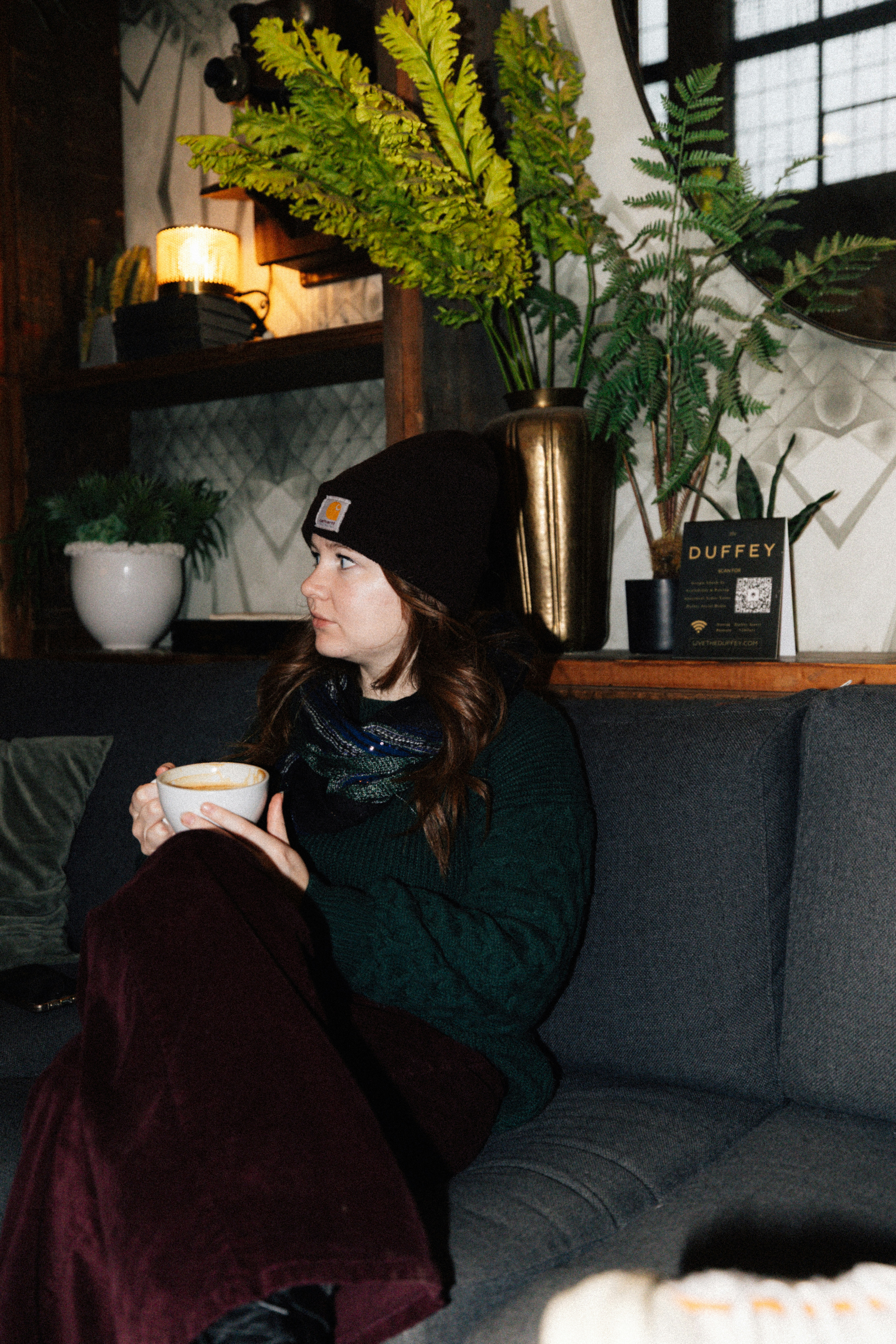 Warm Conversation by the Sofa: A Quiet Moment with Tea