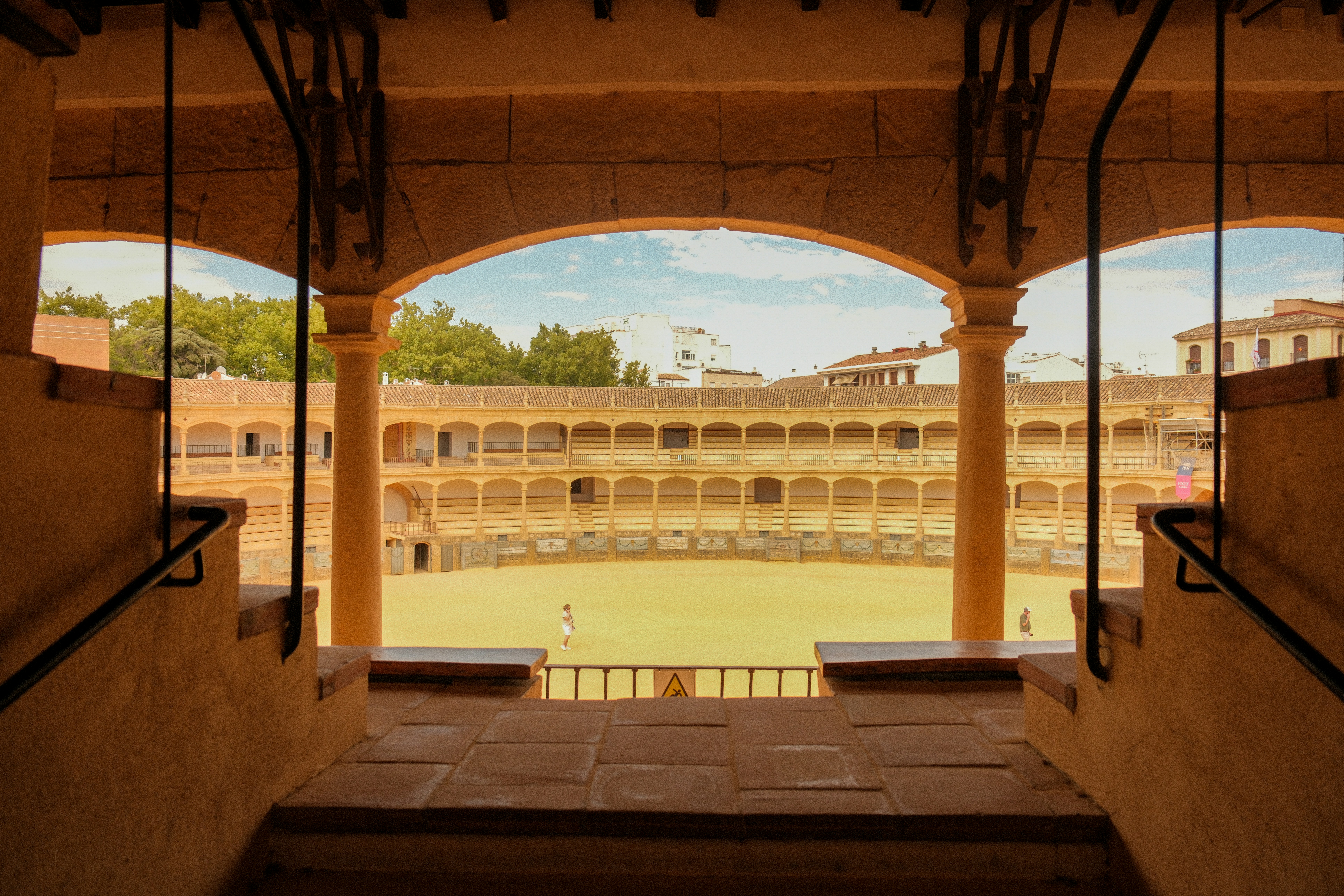 Courtyard Vista Through Archways at an Old Fortress