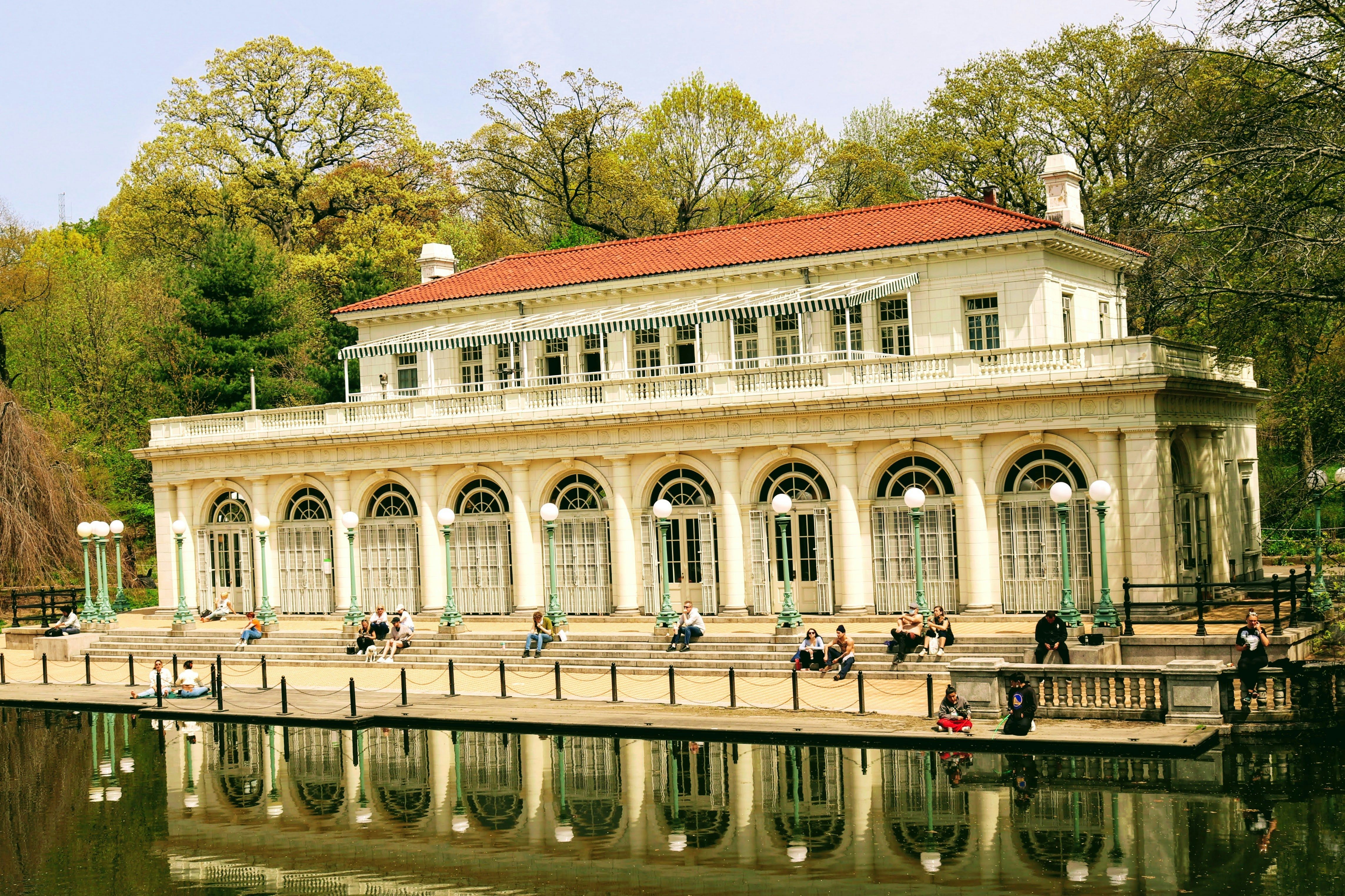 Neo-Classical Pavilion by the Quiet Pool