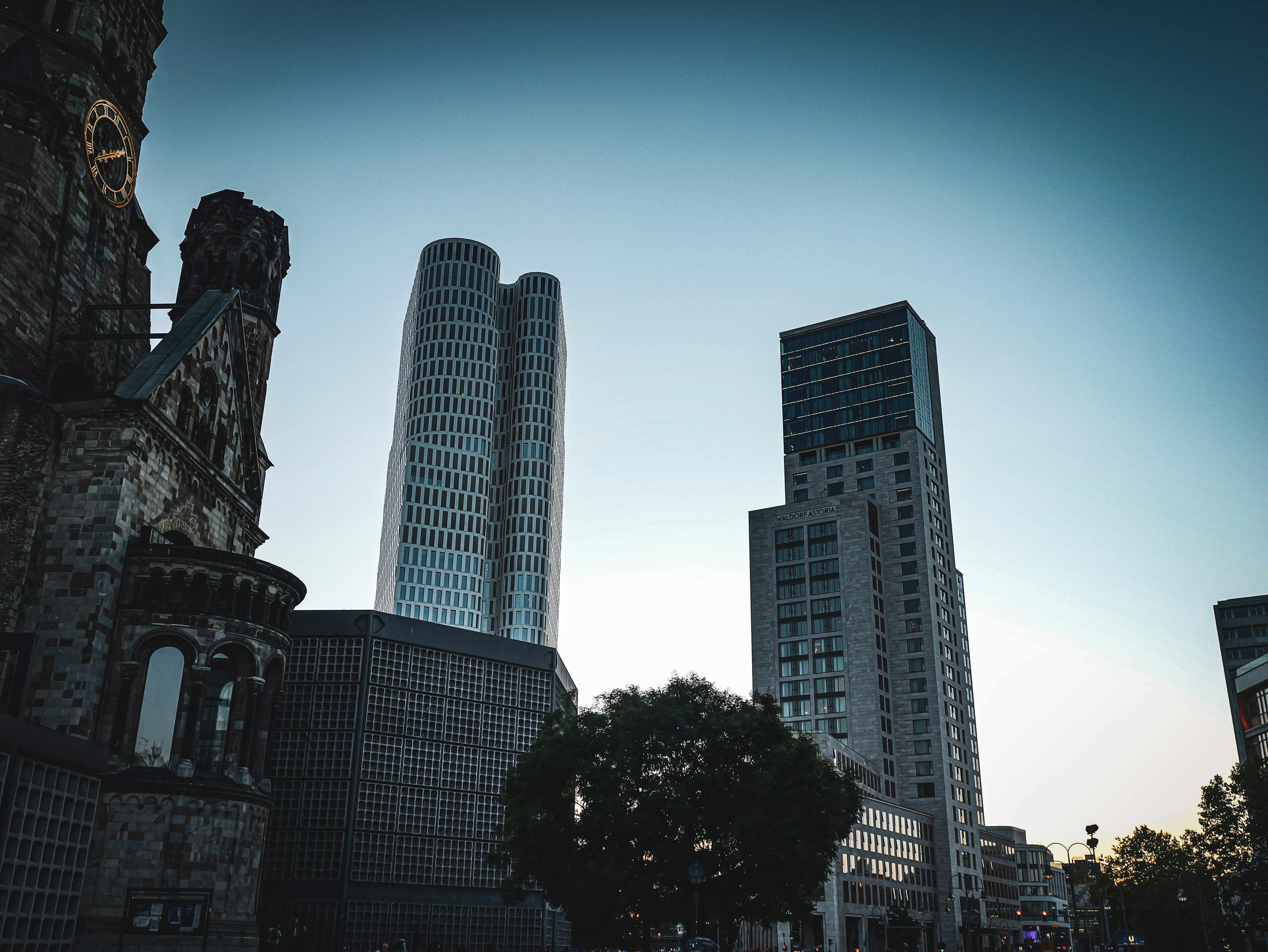 Dawn Over the Glassed Spine: A Skyline of Stacked Towers