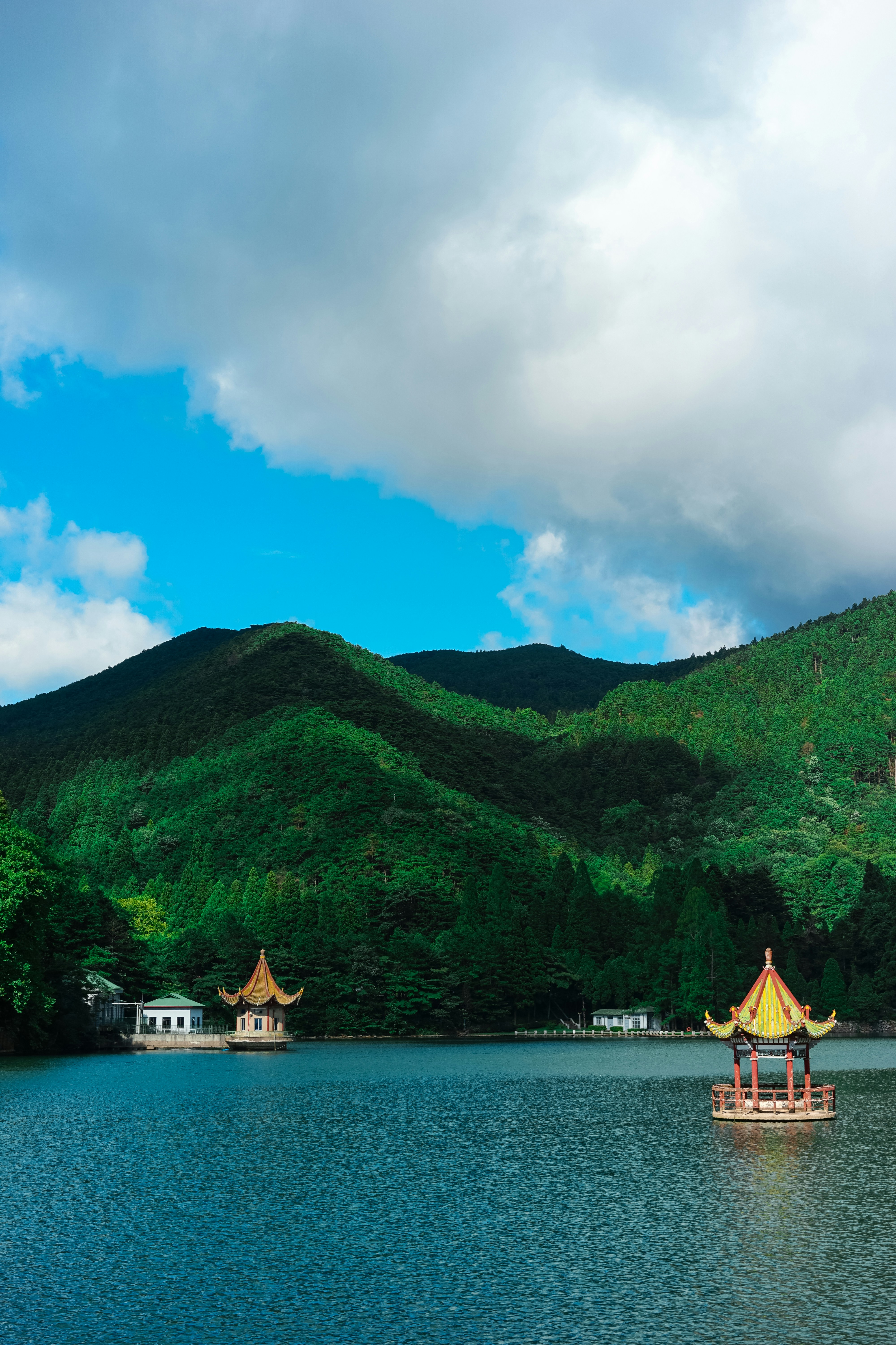 Luminous Lake: A Quiet Tee of Tents and Peaks