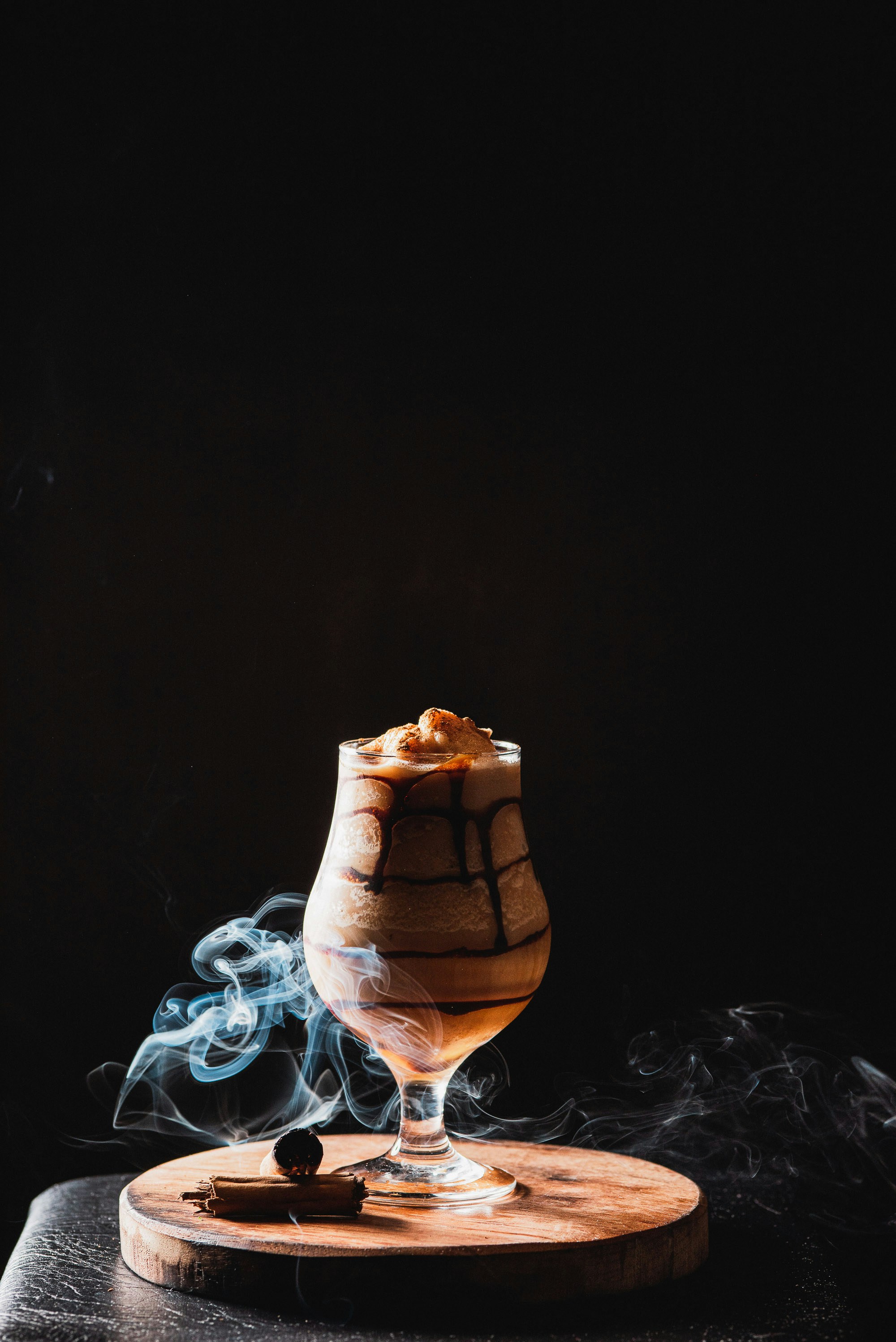 Smoked Cocoa Nightcap in a Glass