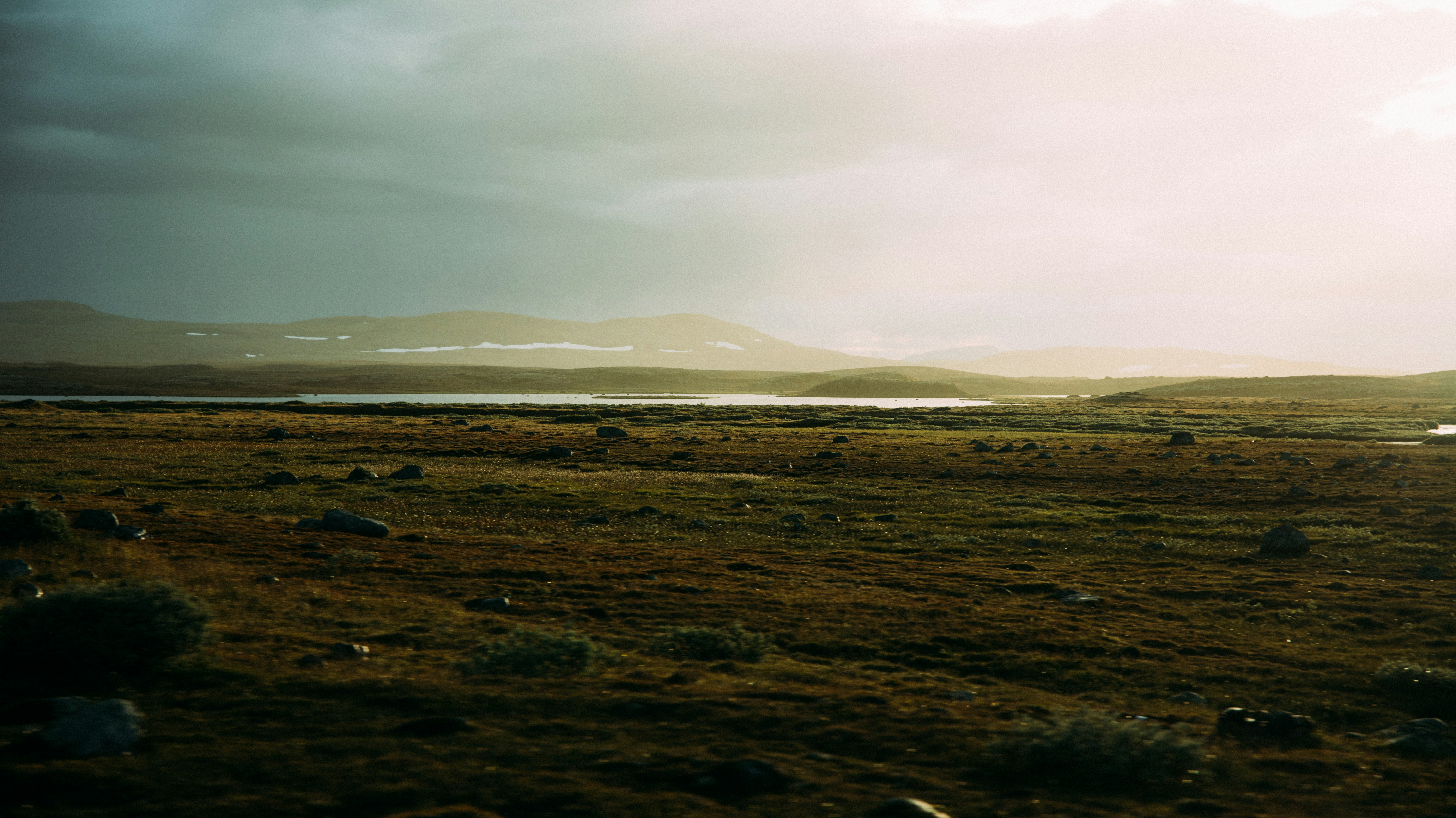 Distant Fjord under a Quiet Sky