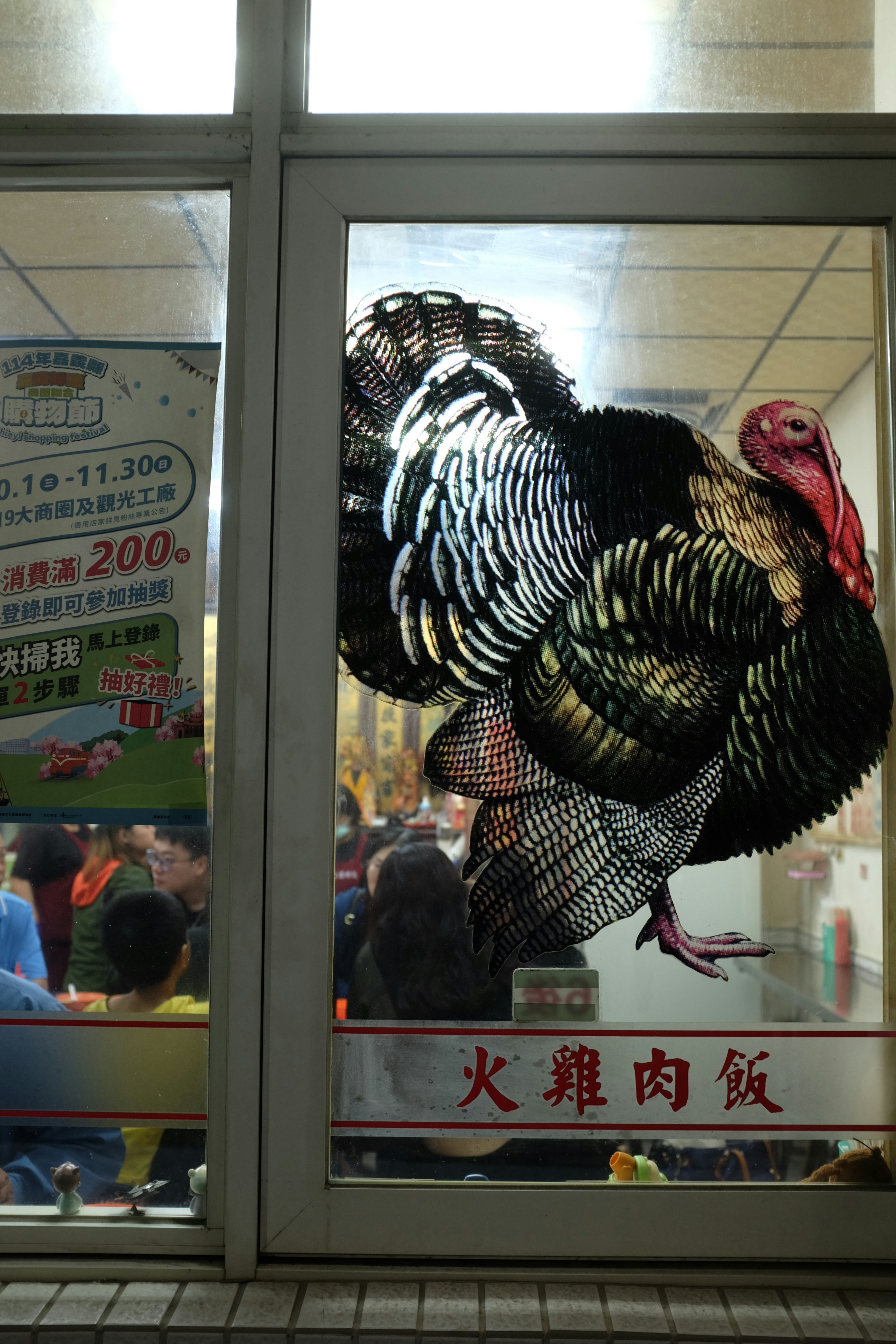 Sunlit Turkey on Glass: A Vibrant Window Display in Motion