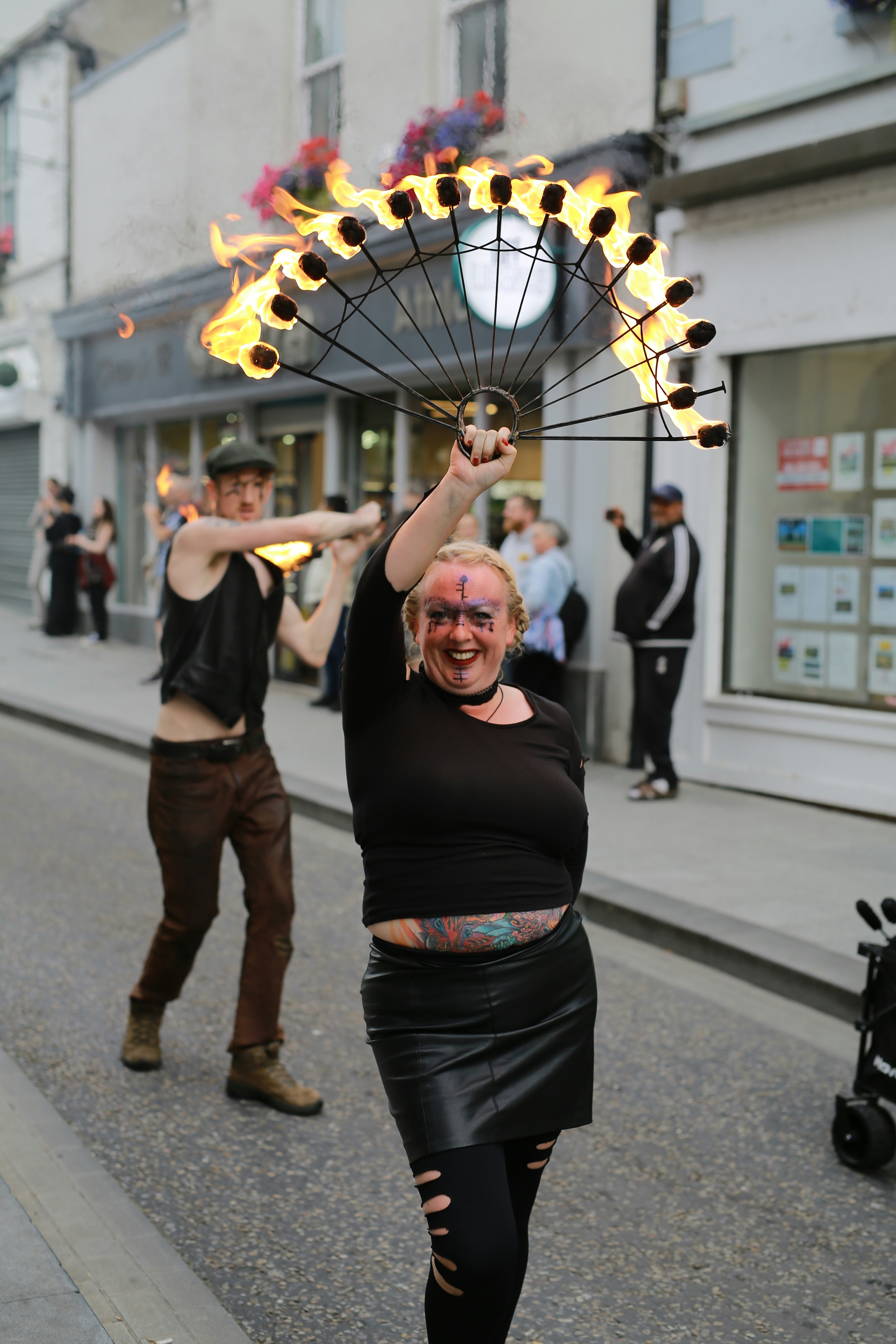 Flame Ring and Fire-Dance: Street Performance in Full Color