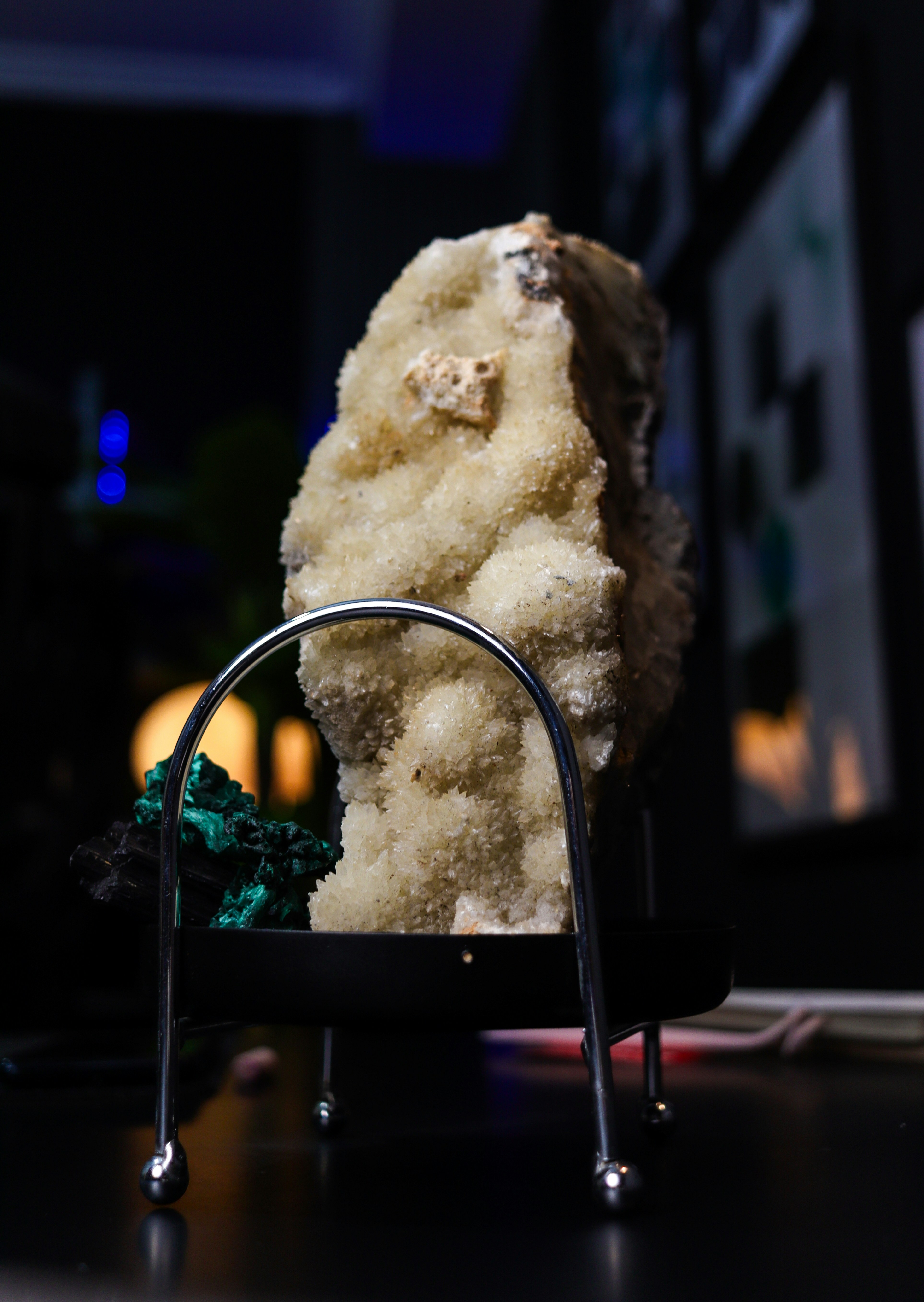 Untitled Mineral Tower: A Sculpted Sugar Crystal in the Spotlight
