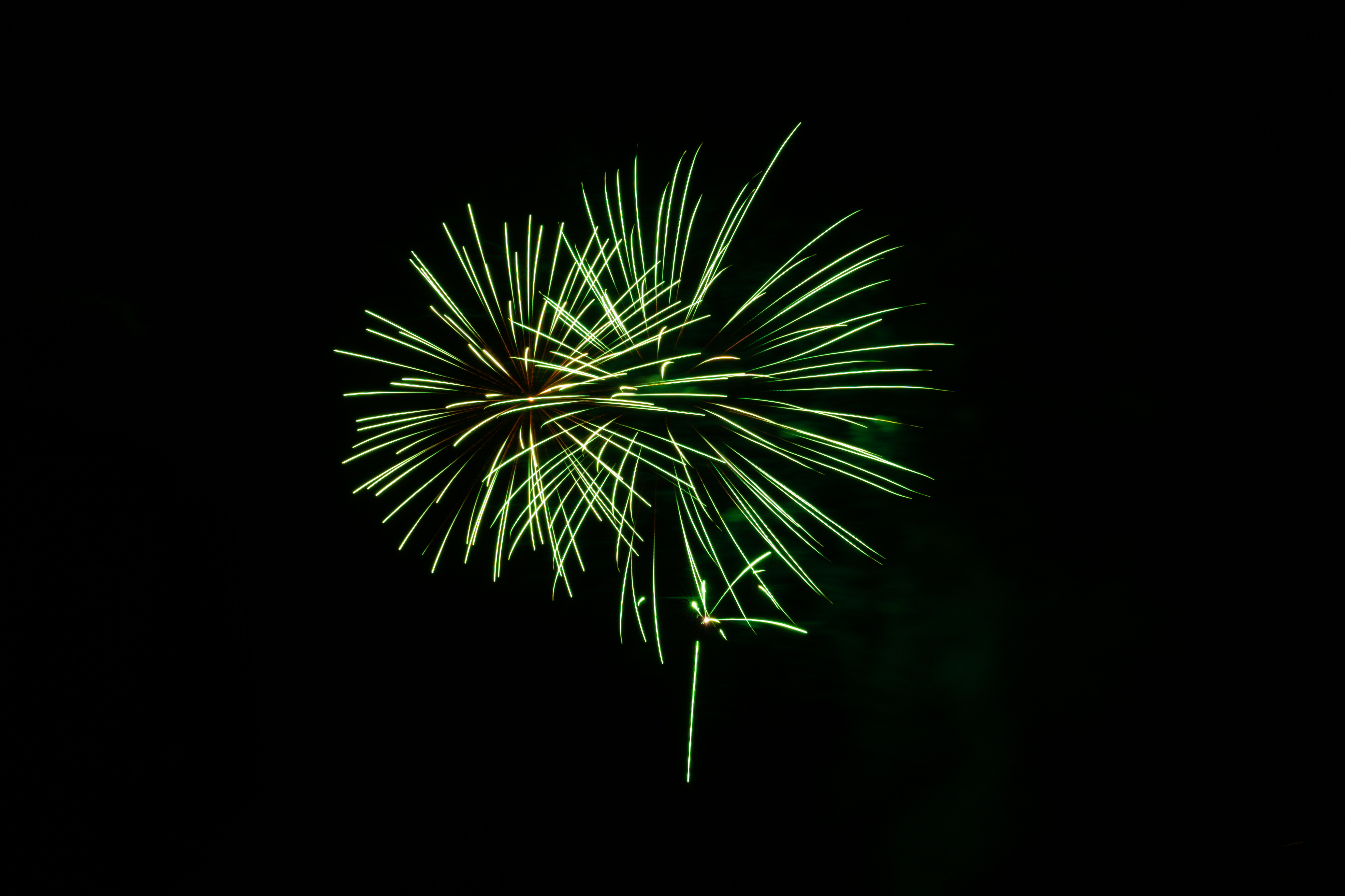 Emerald Burst: Firework Crown in a Velvet Night