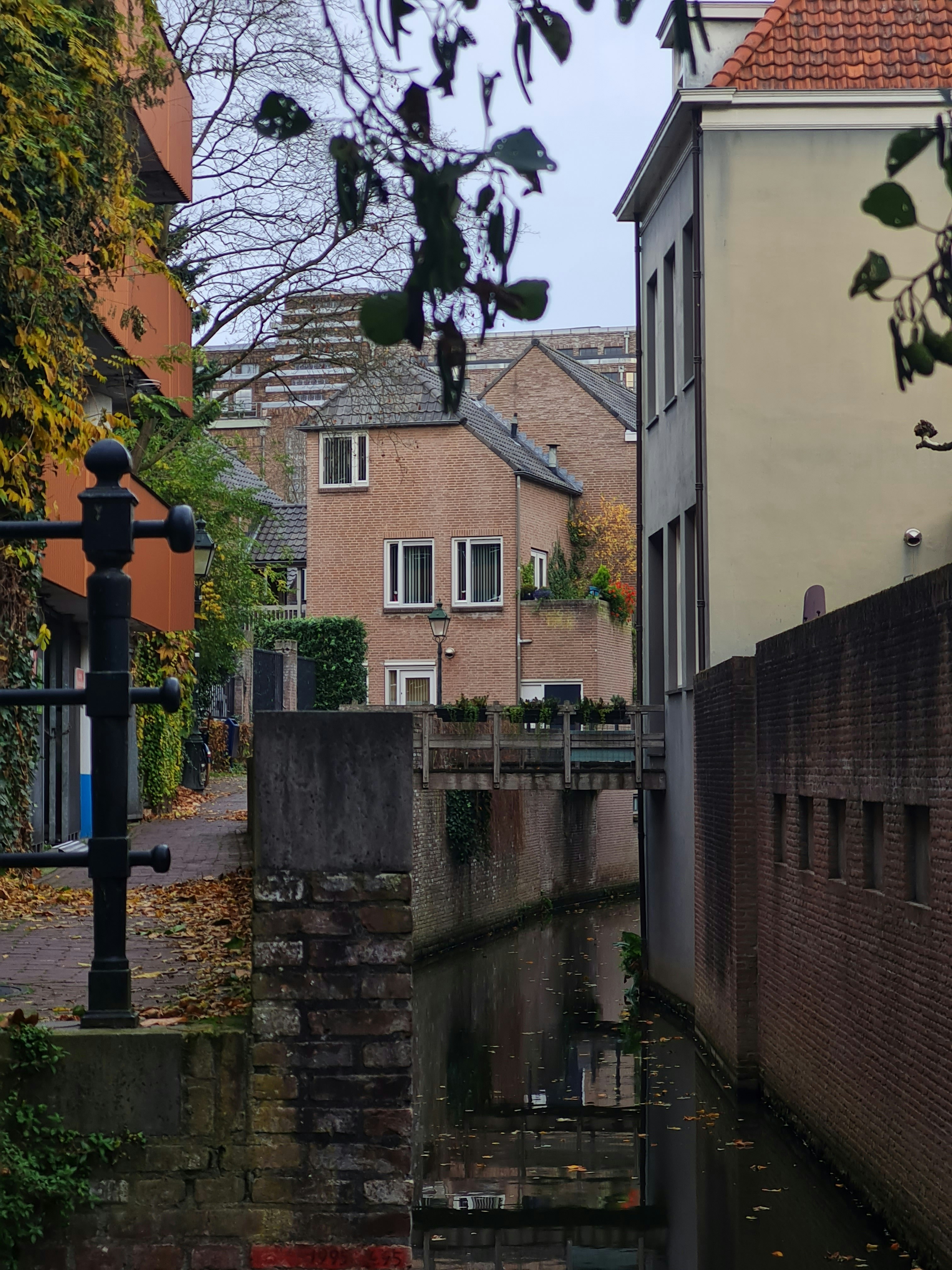 Canal Corridor Between Brick Dance of Homes