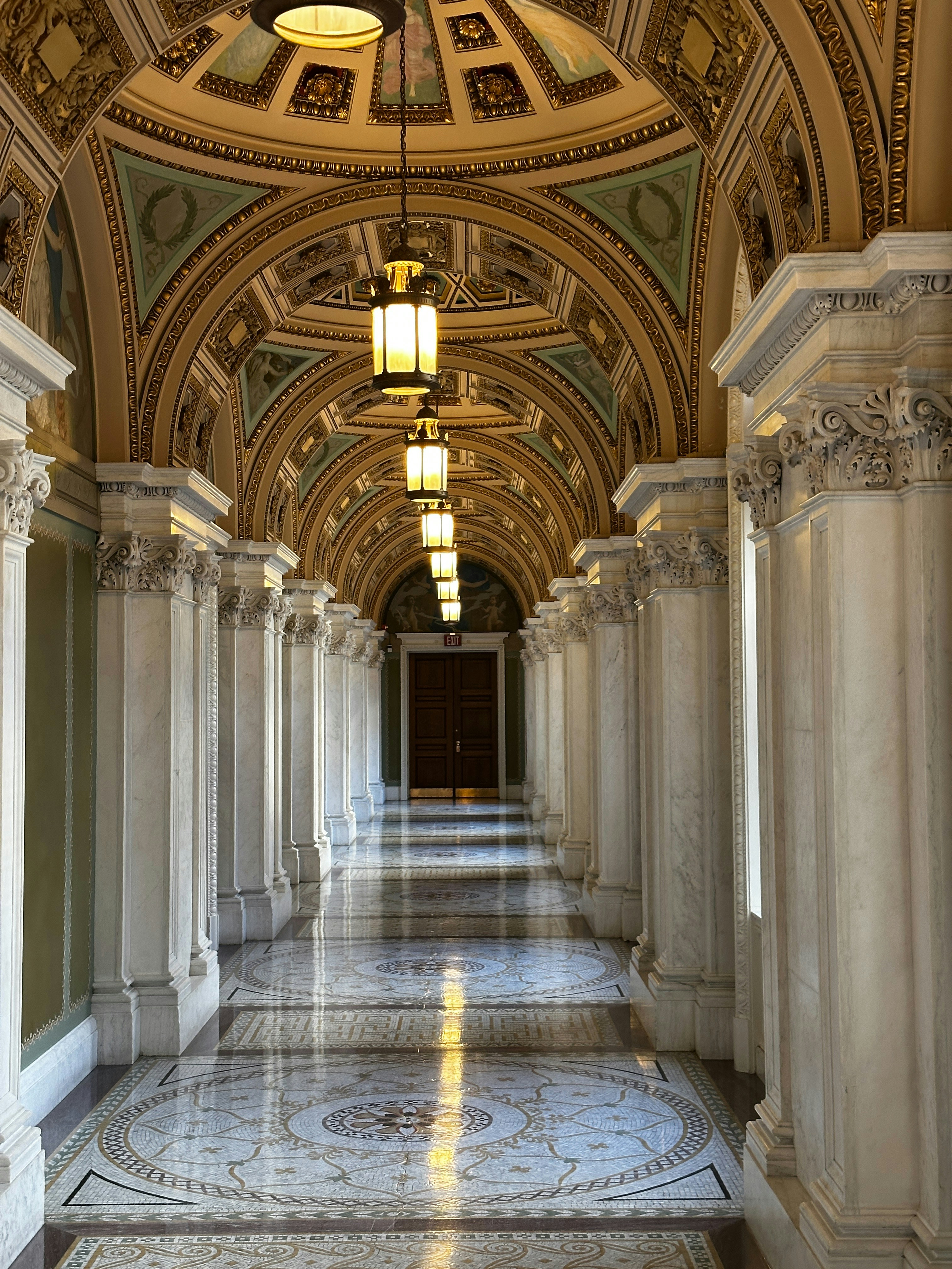 Arcaded Corridor of Marble and Light