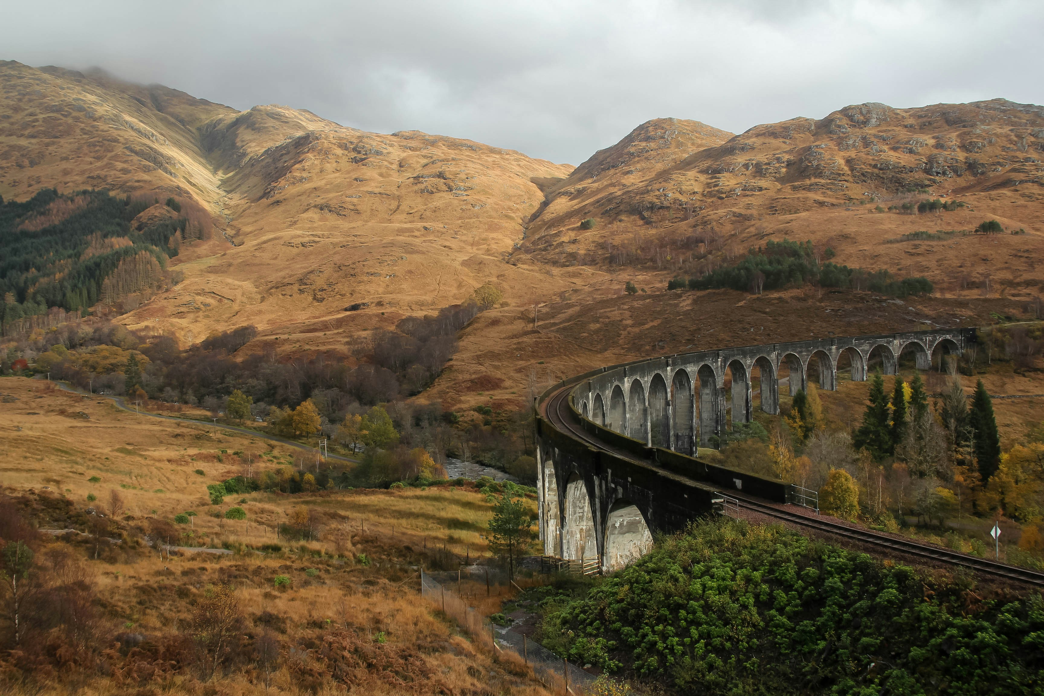 Autumn Viaduct spans a golden valley