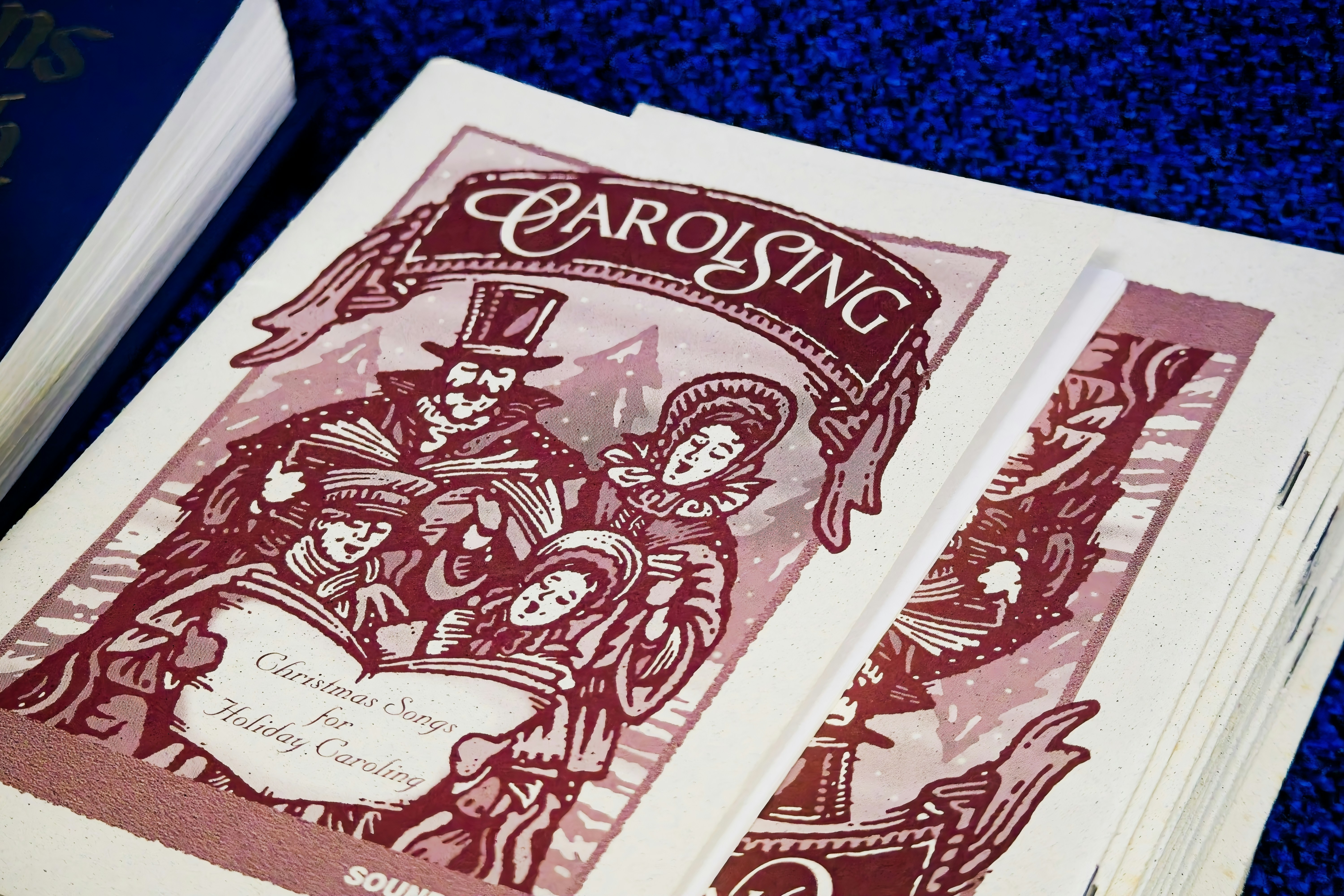Redog Scrimshaw: A Vintage Cardspread of Carol Singing Illustrations