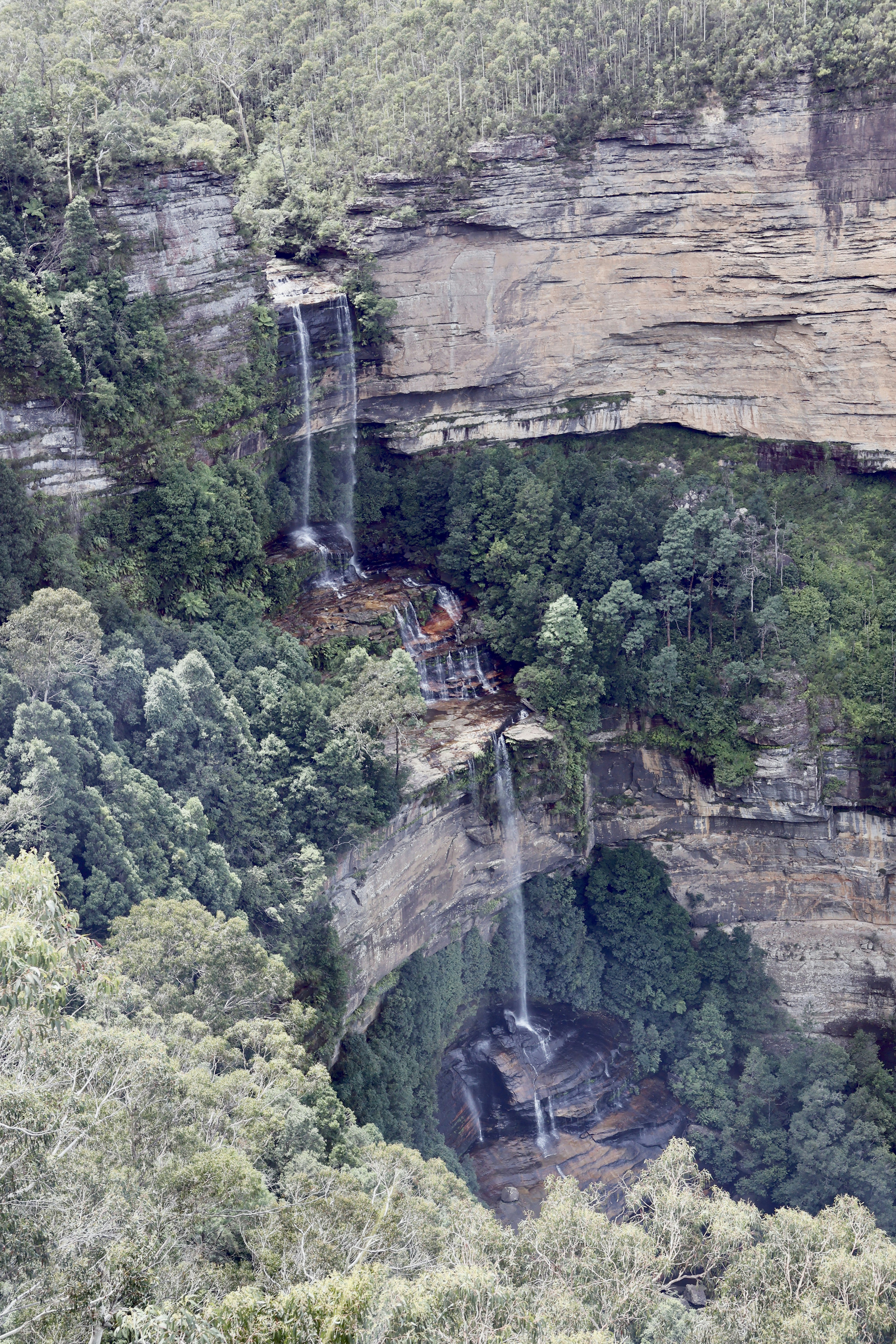 Emerald Veil: A Ribbon of Water Cascades Through Cliff and Forest
