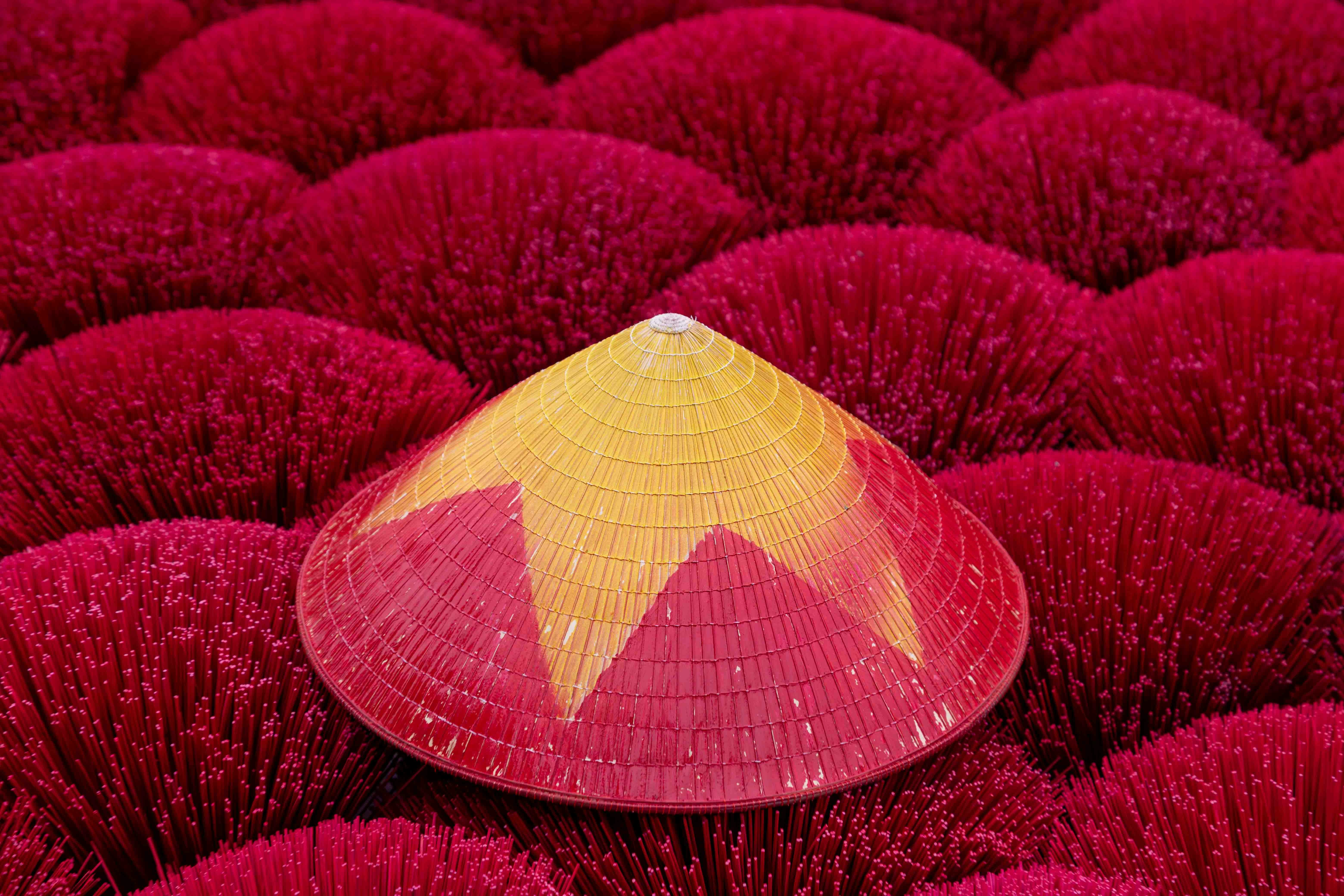 Conical Beacon Among Velvet Reds