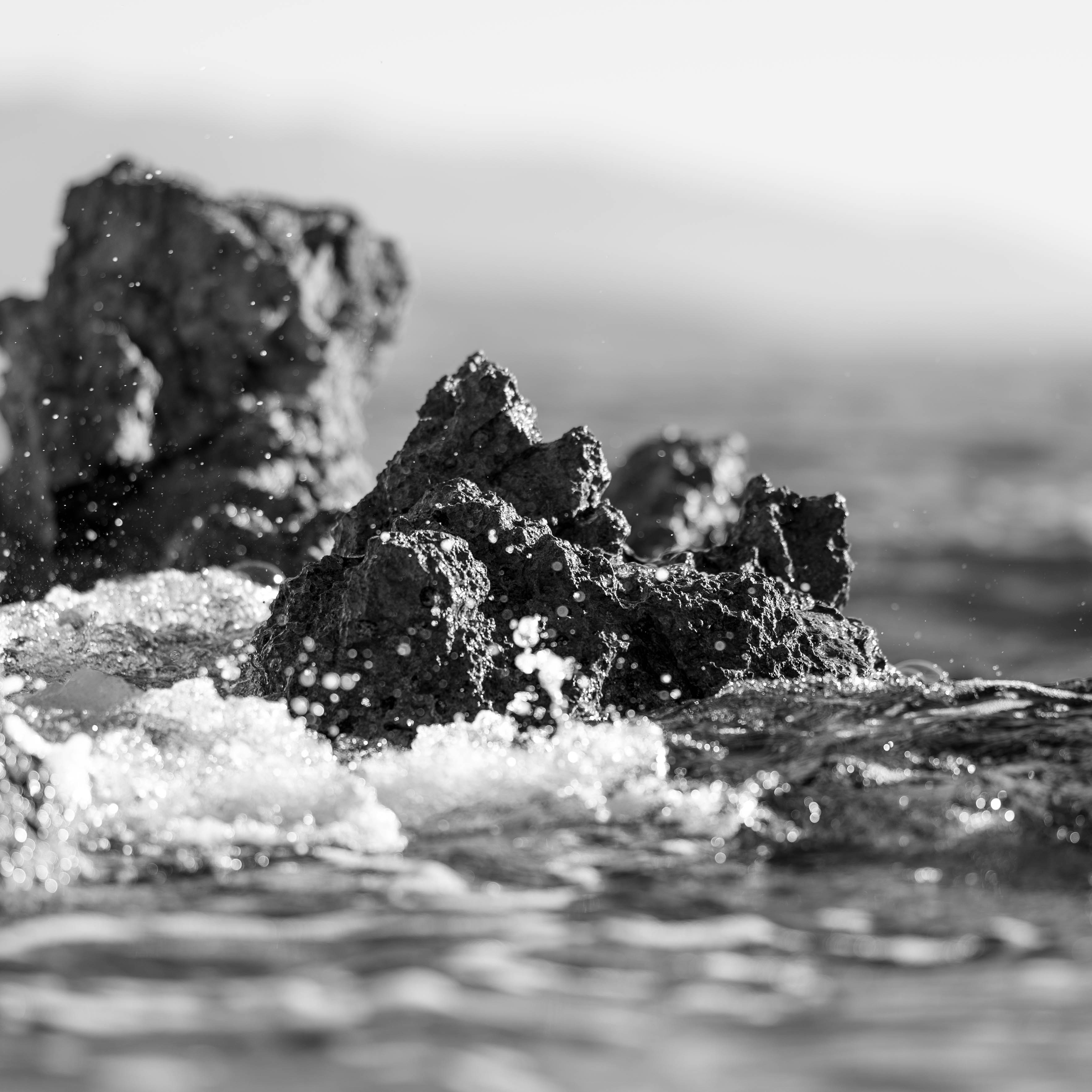 Rocky Breakwater: Spray and Silence at Dawn
