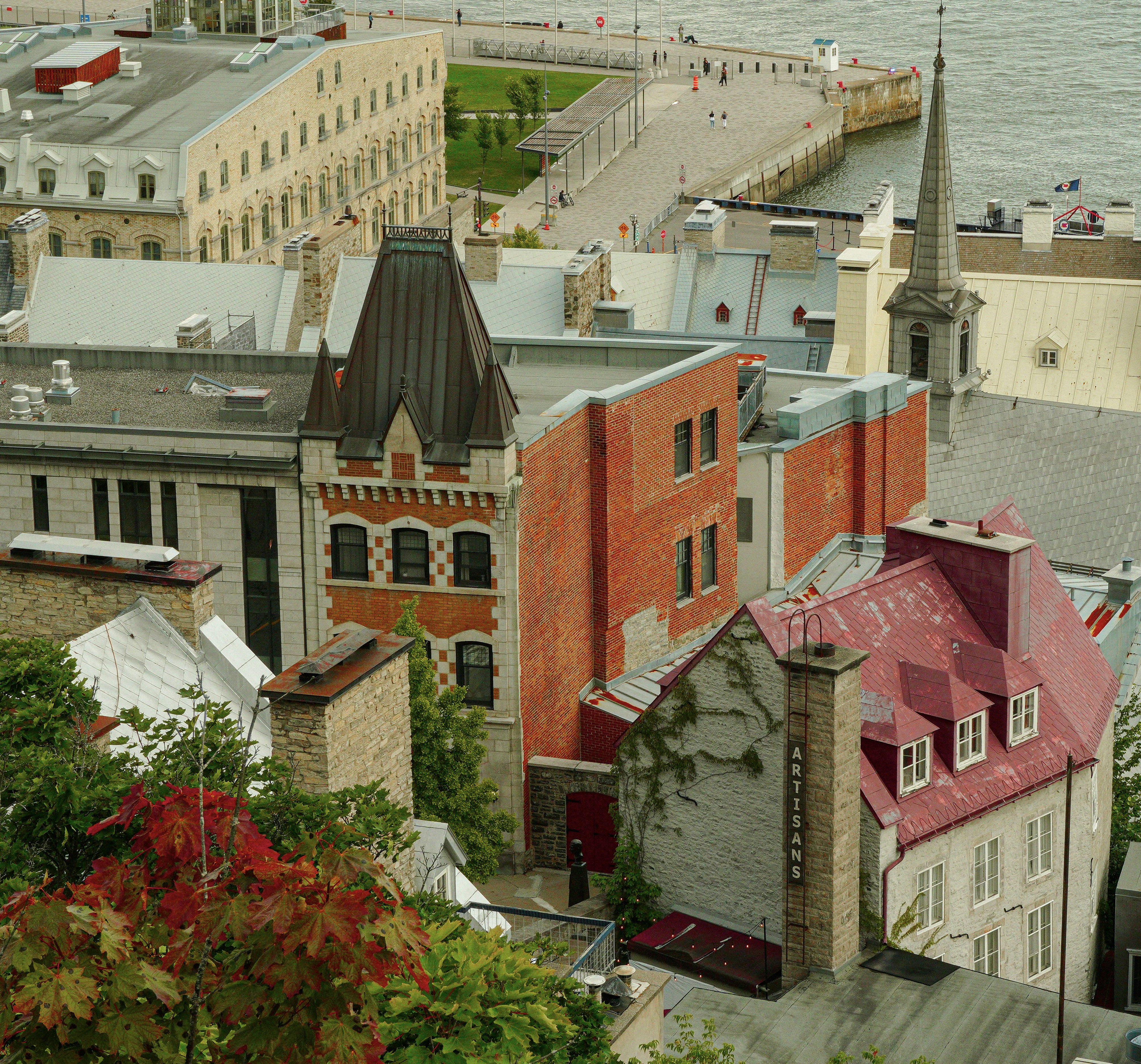 Riverside Rooftops: A Colorful Mosaic Overlooking the Harbor