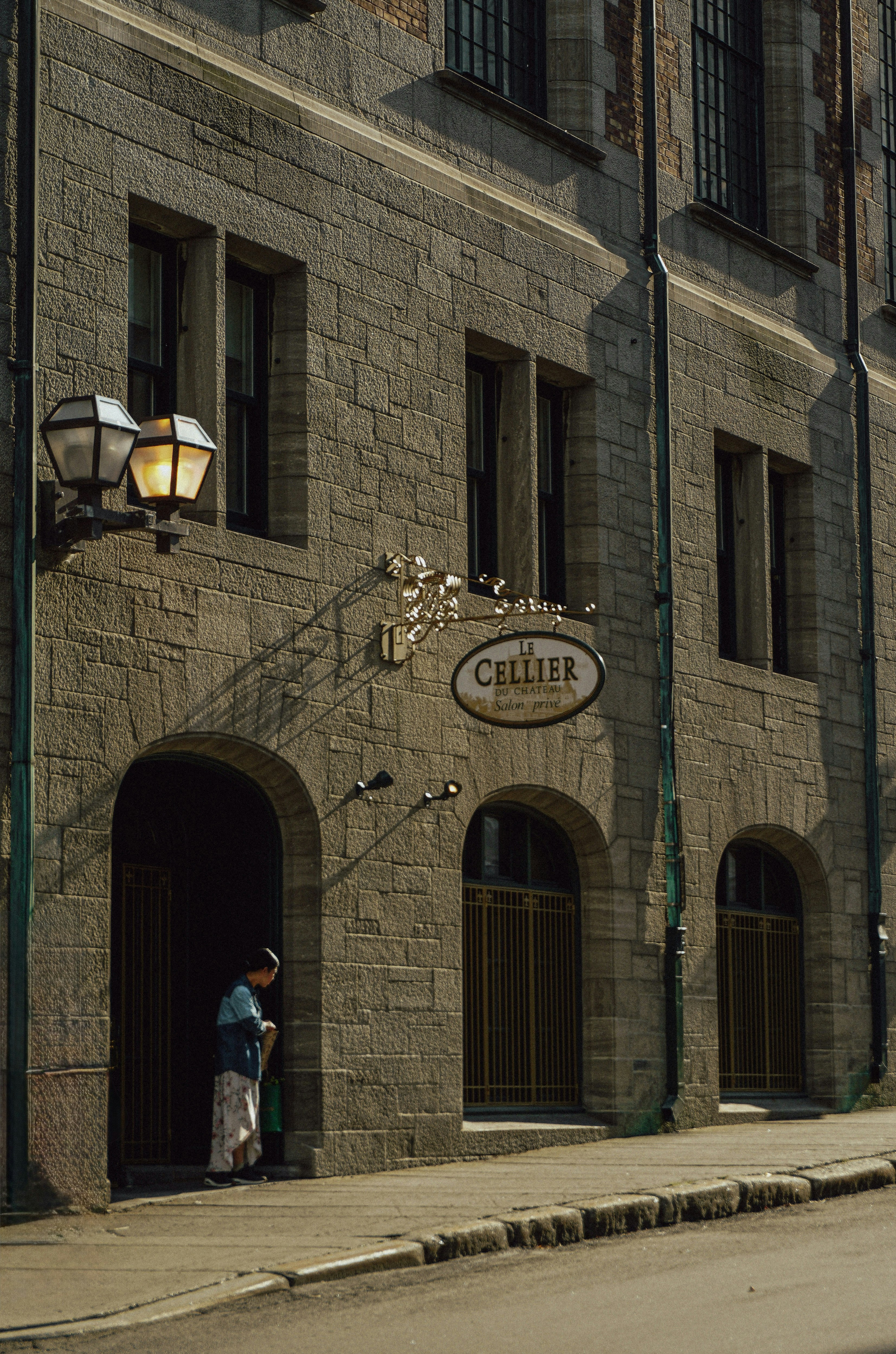 A Quiet Arcade: The Old  Building Welcomes a Pedestrian