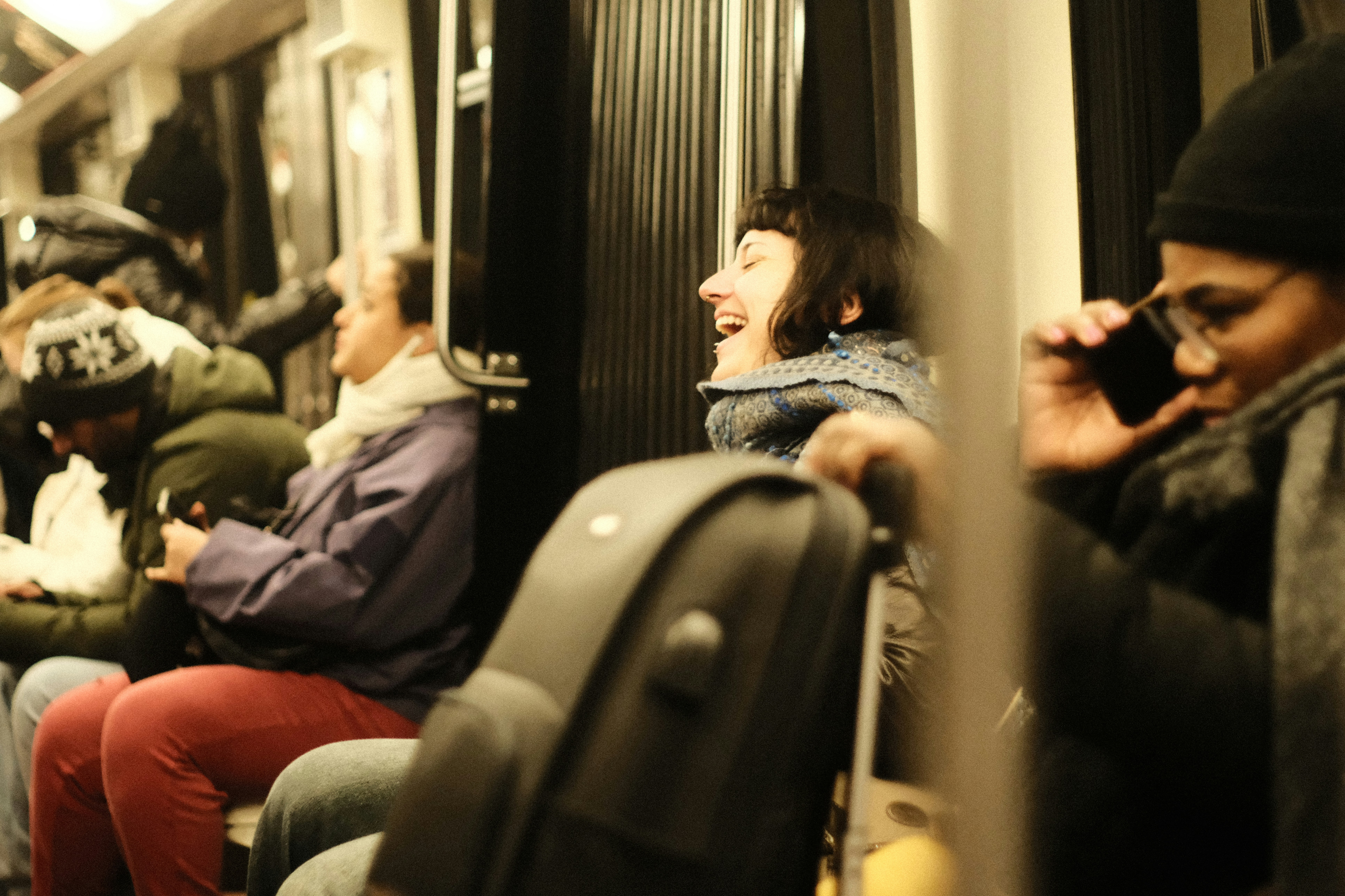 Laughing in the Subway: A Moment of Shared Joy
