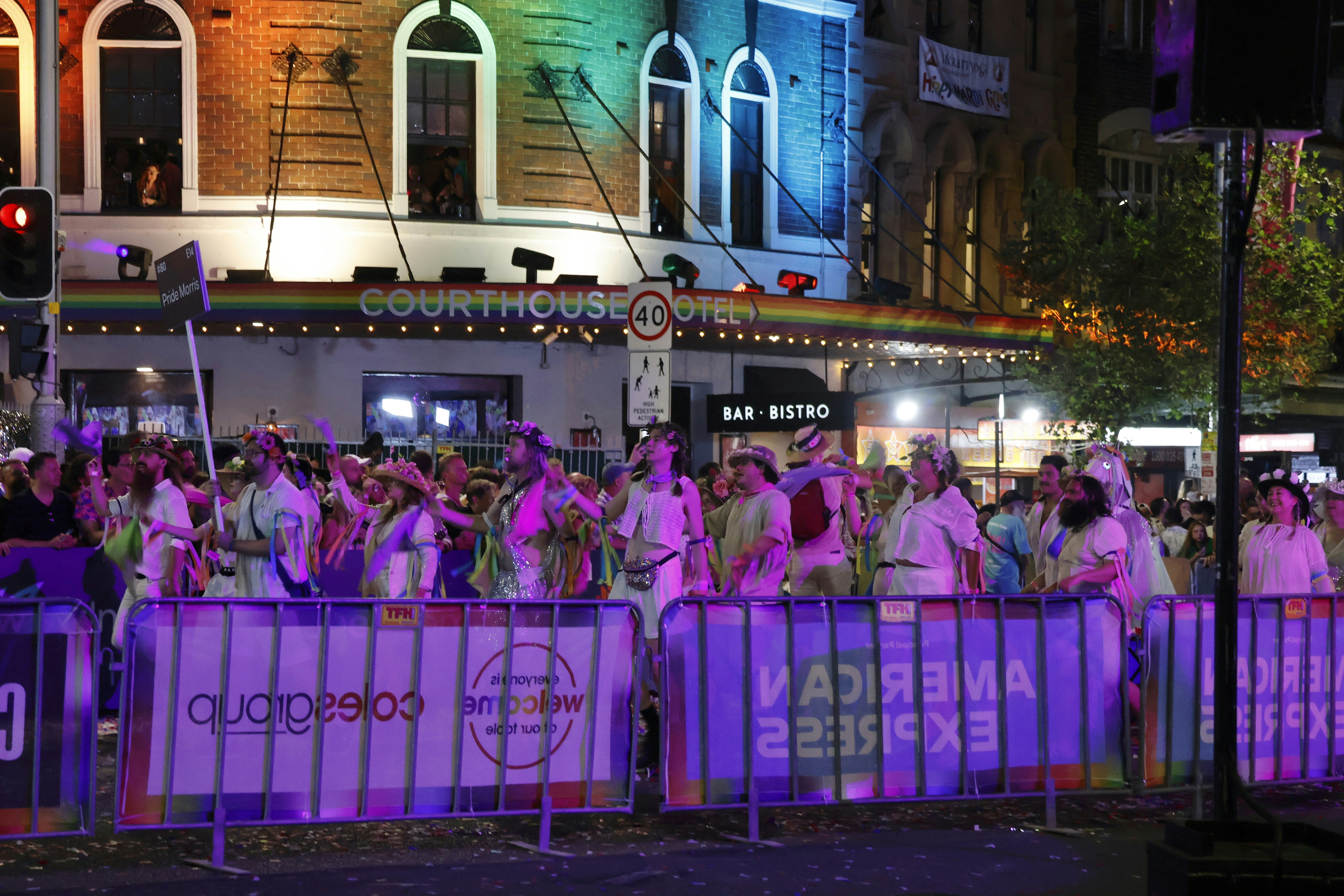 Neon Night Parade at the Courthouse